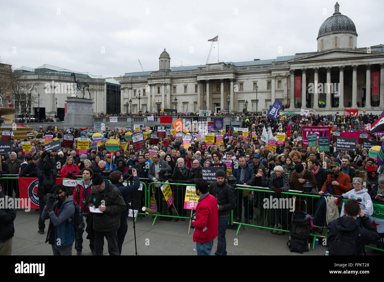 London, UK. 19th March, 2016. Stand Up to Racism National Demonstration ...
