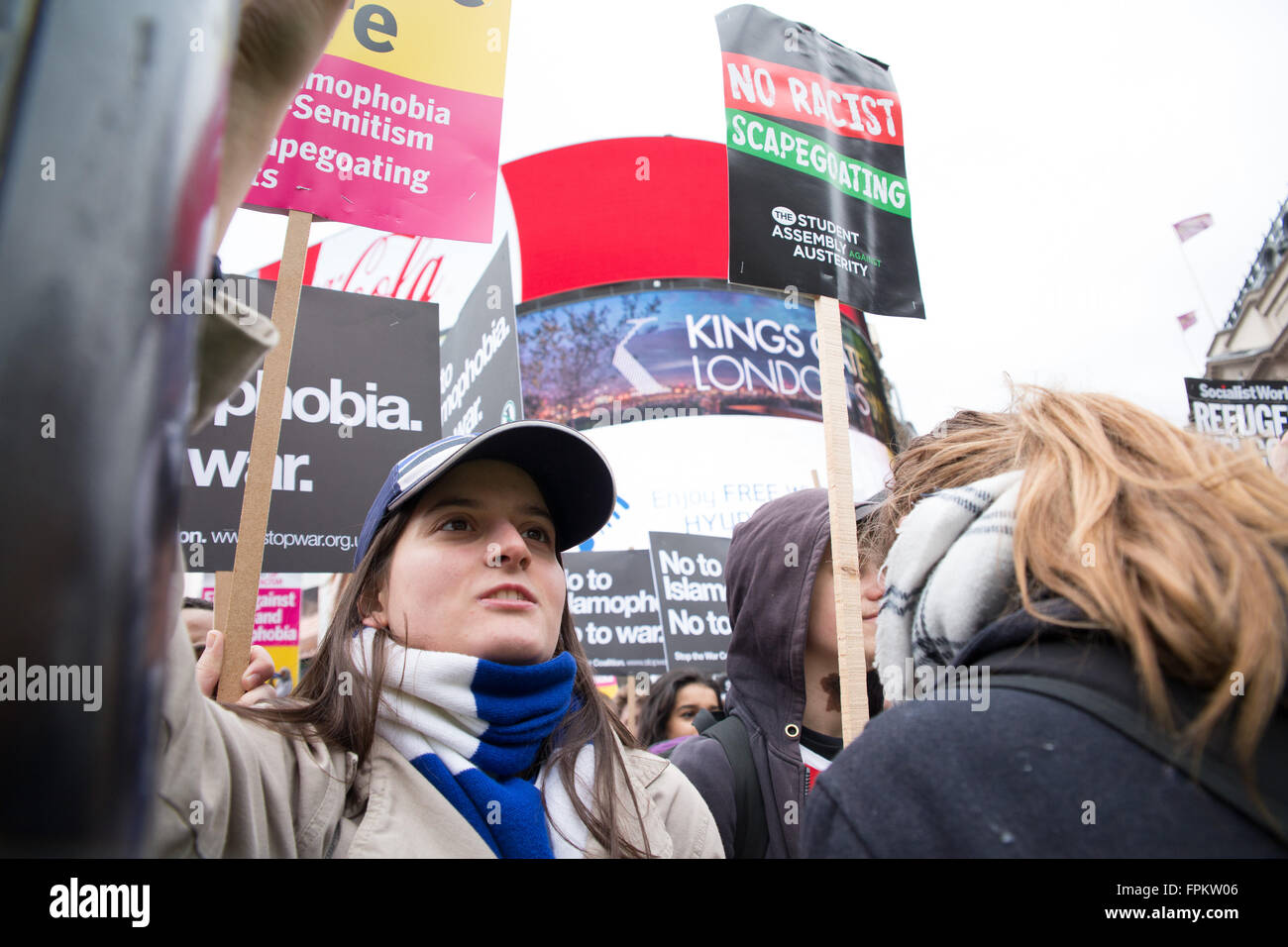 London, UK. 19th March 2016 Thousands of marchers during the anti ...