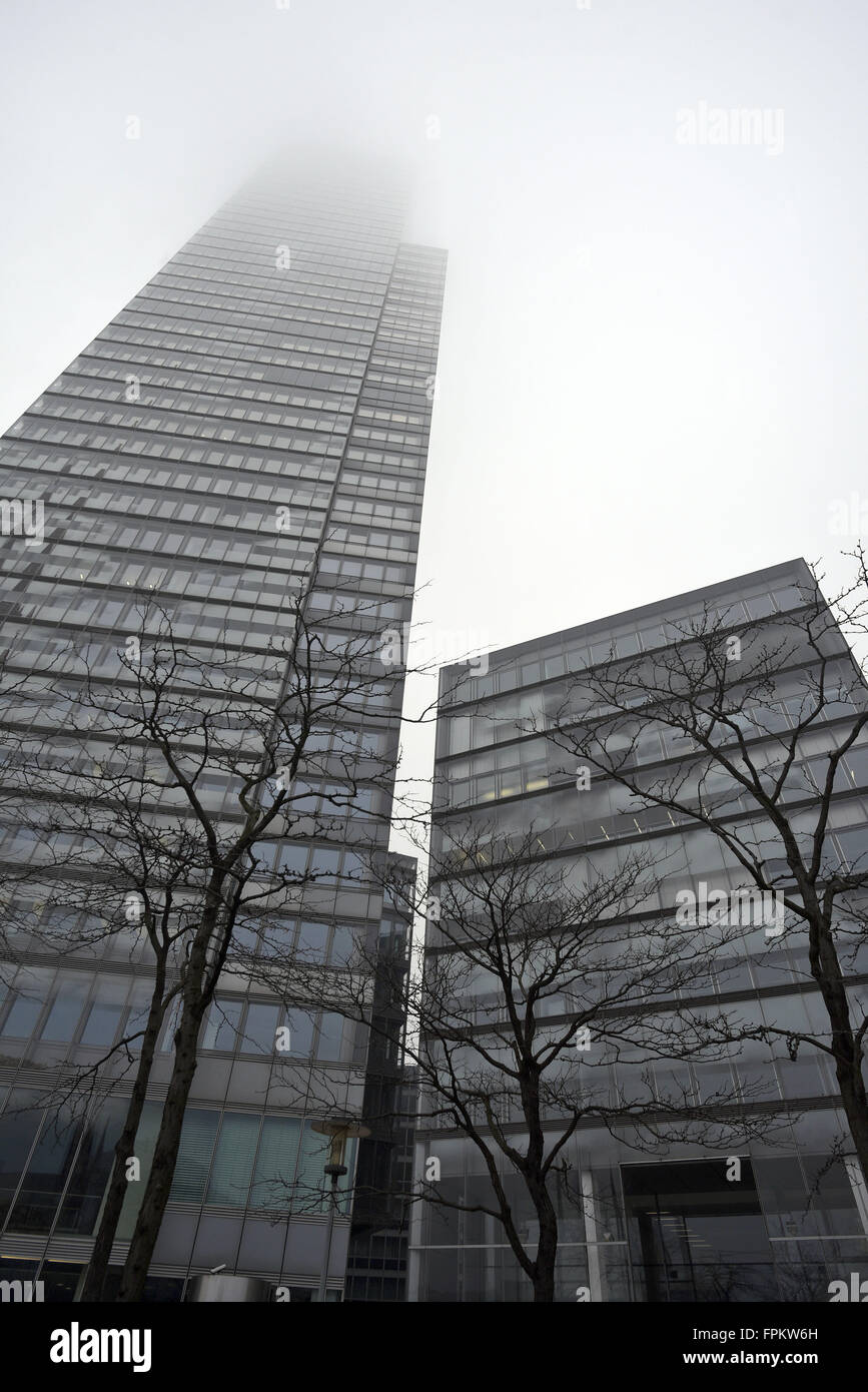 The upper floors of the 148.1 meter high 'Cologne Tower' lost in the ...