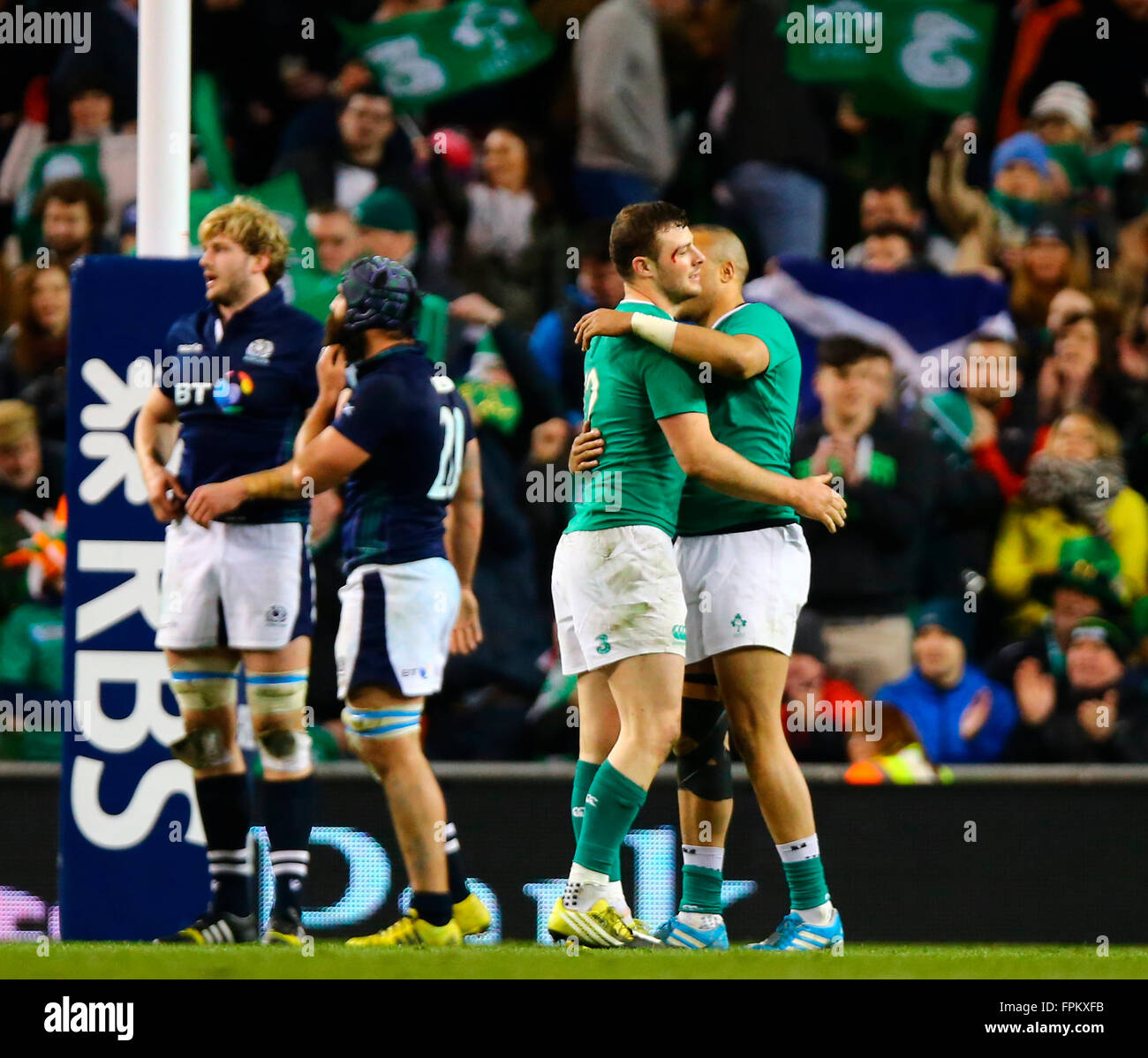 Aviva Stadium, Dublin, Ireland. 19th Mar, 2016. RBS Six Nations ...