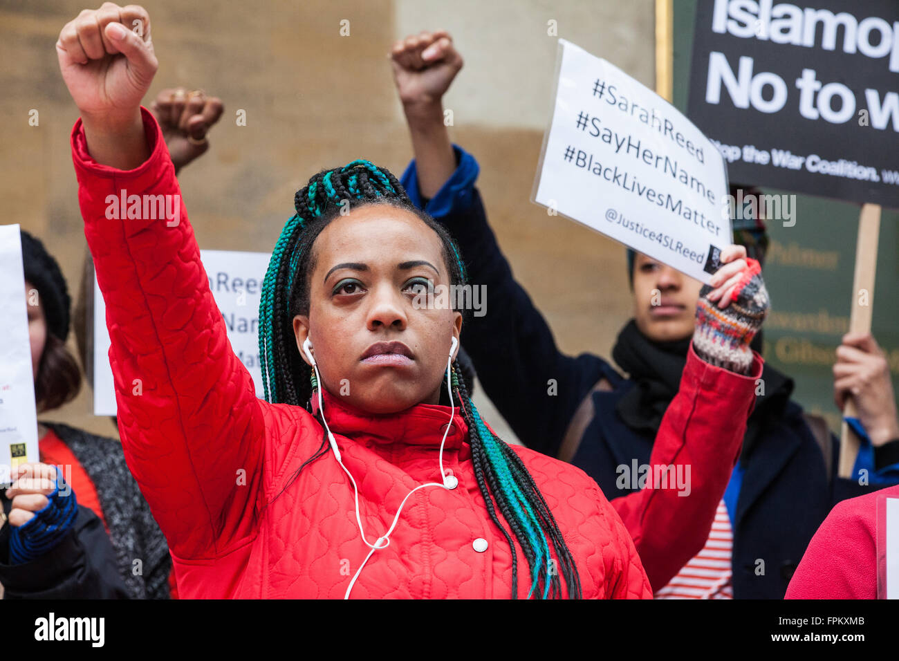 London, UK. 19th March, 2016. Campaigners from the Justice for Sarah ...