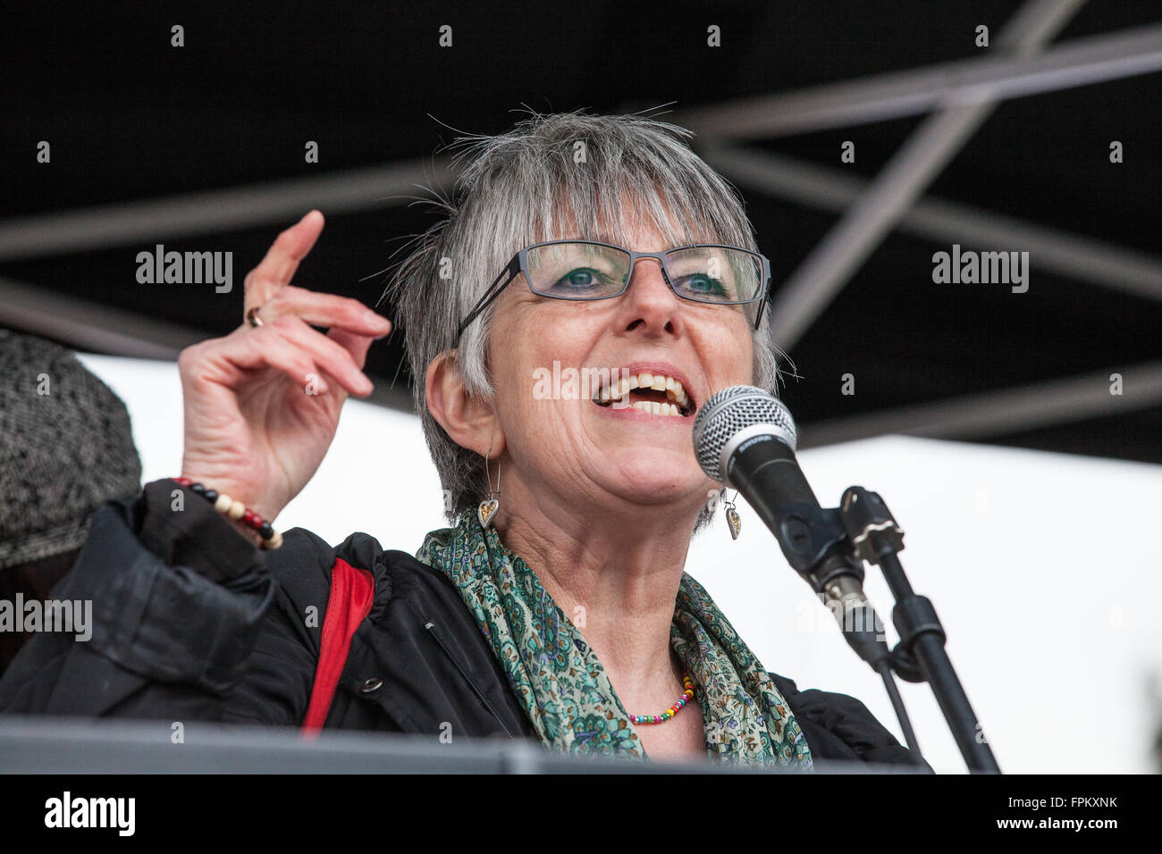 London, UK. 19th March, 2016. Julie Ward, Labour MEP for the North-West ...