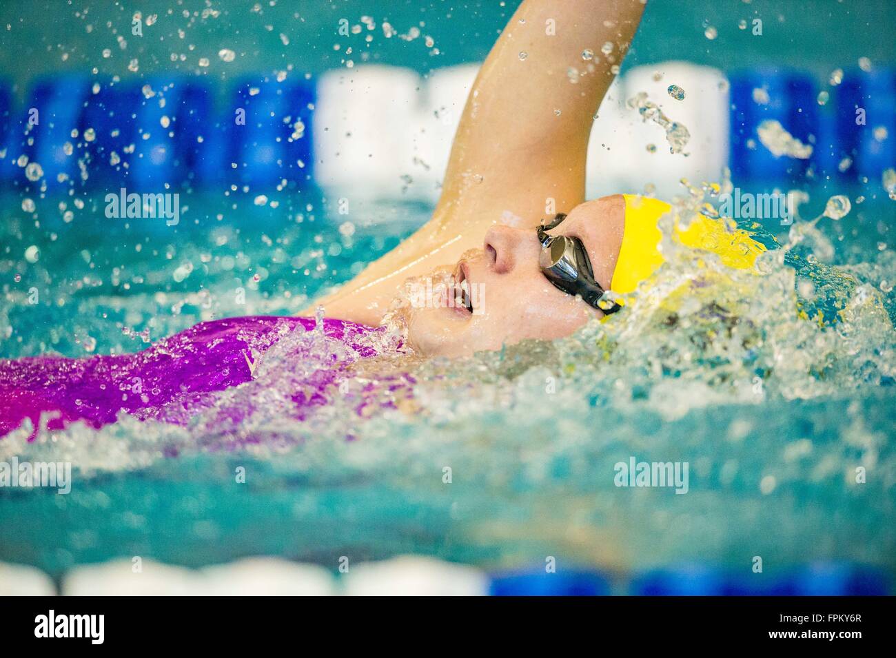 LSU swimmer Danielle Stirrat during the NCAA Women's Swimming and ...