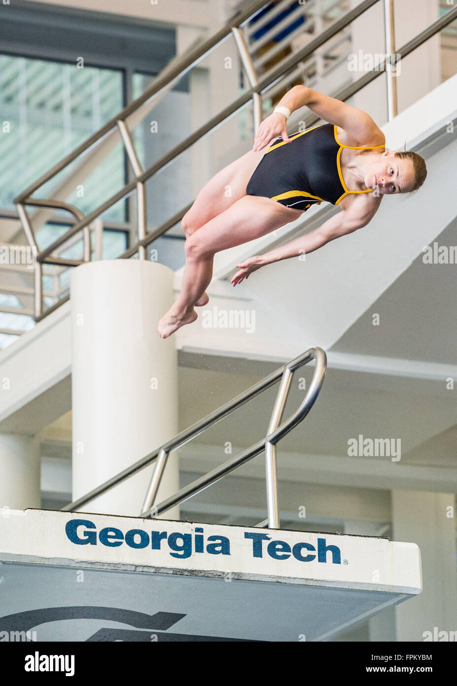 Wyoming diver Kari Campbell during the NCAA Women's Swimming and Diving ...