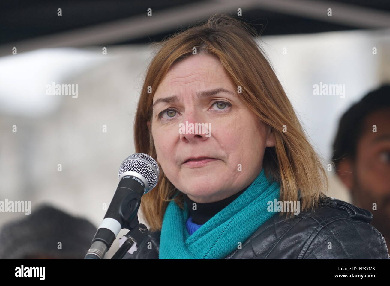 London, UK. 19th March, 2016. Sally Hunt of the UCU general secretary ...