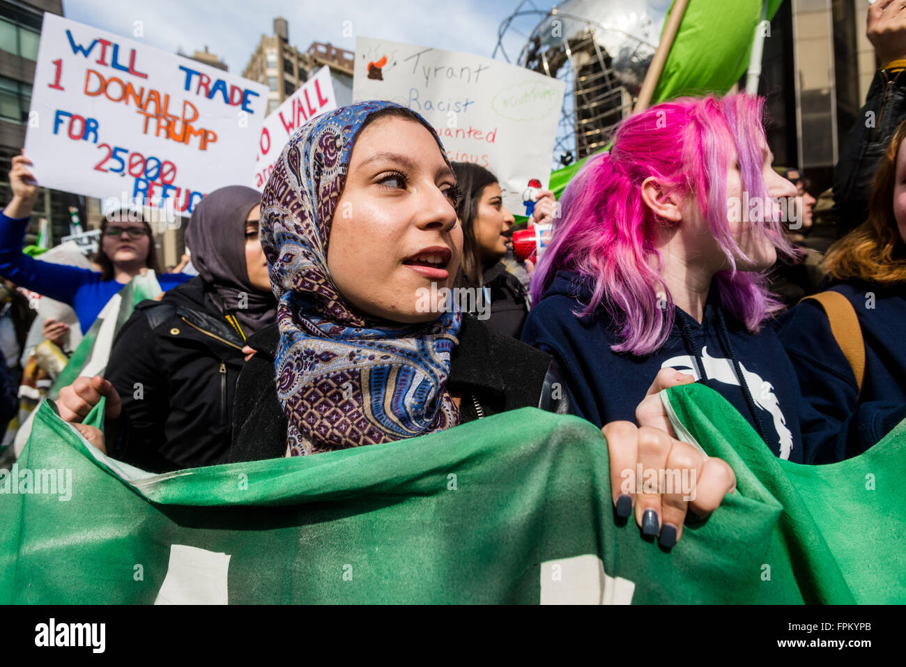 New York, USA. 19th March, 2016. A couple thousand activists gathered ...