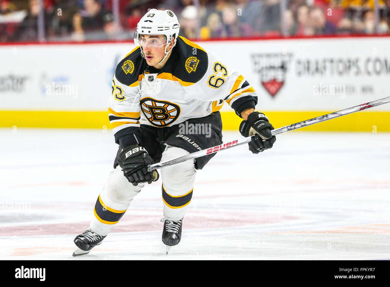 Raleigh, North Carolina, USA. 26th Feb, 2016. Boston Bruins left wing ...