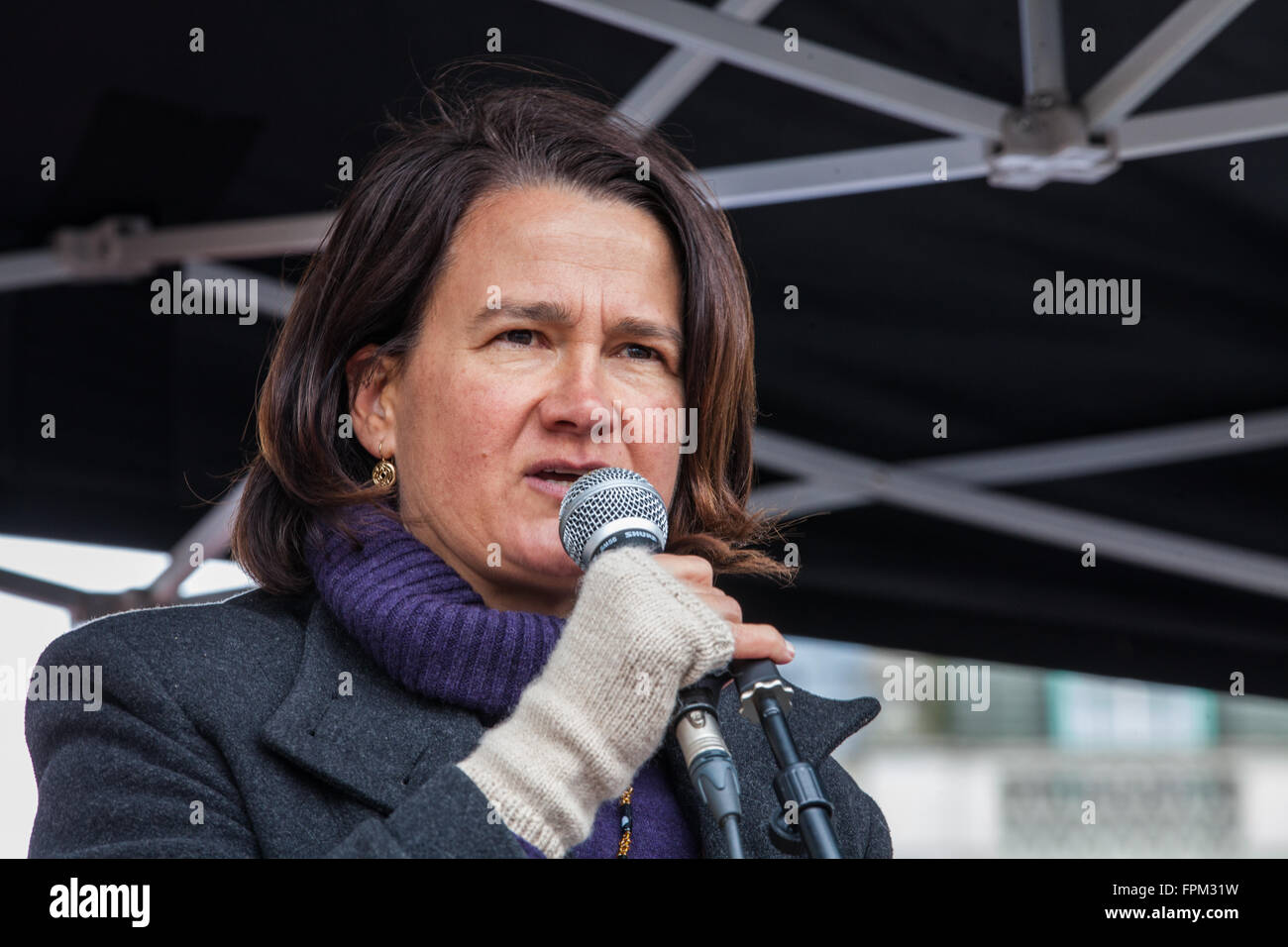 London, UK. 19th March, 2016. Catherine West, Labour MP for Hornsey and ...