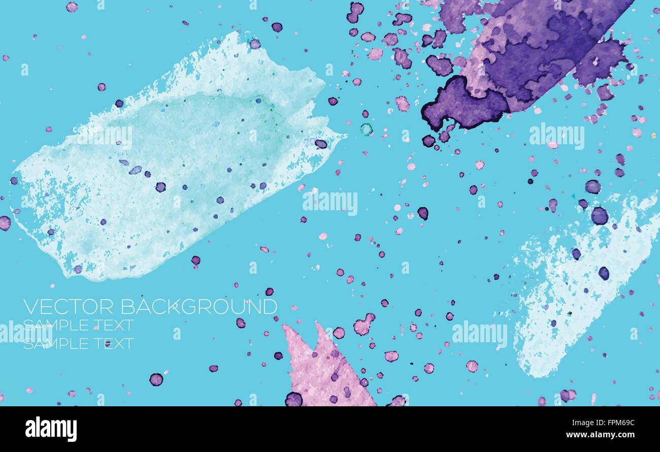 Watercolor vector blue-violet background Stock Vector Image & Art - Alamy