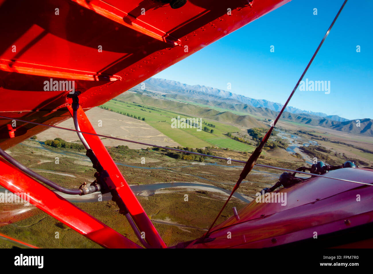 Sharp Turn in Biplane Stock Photo - Alamy