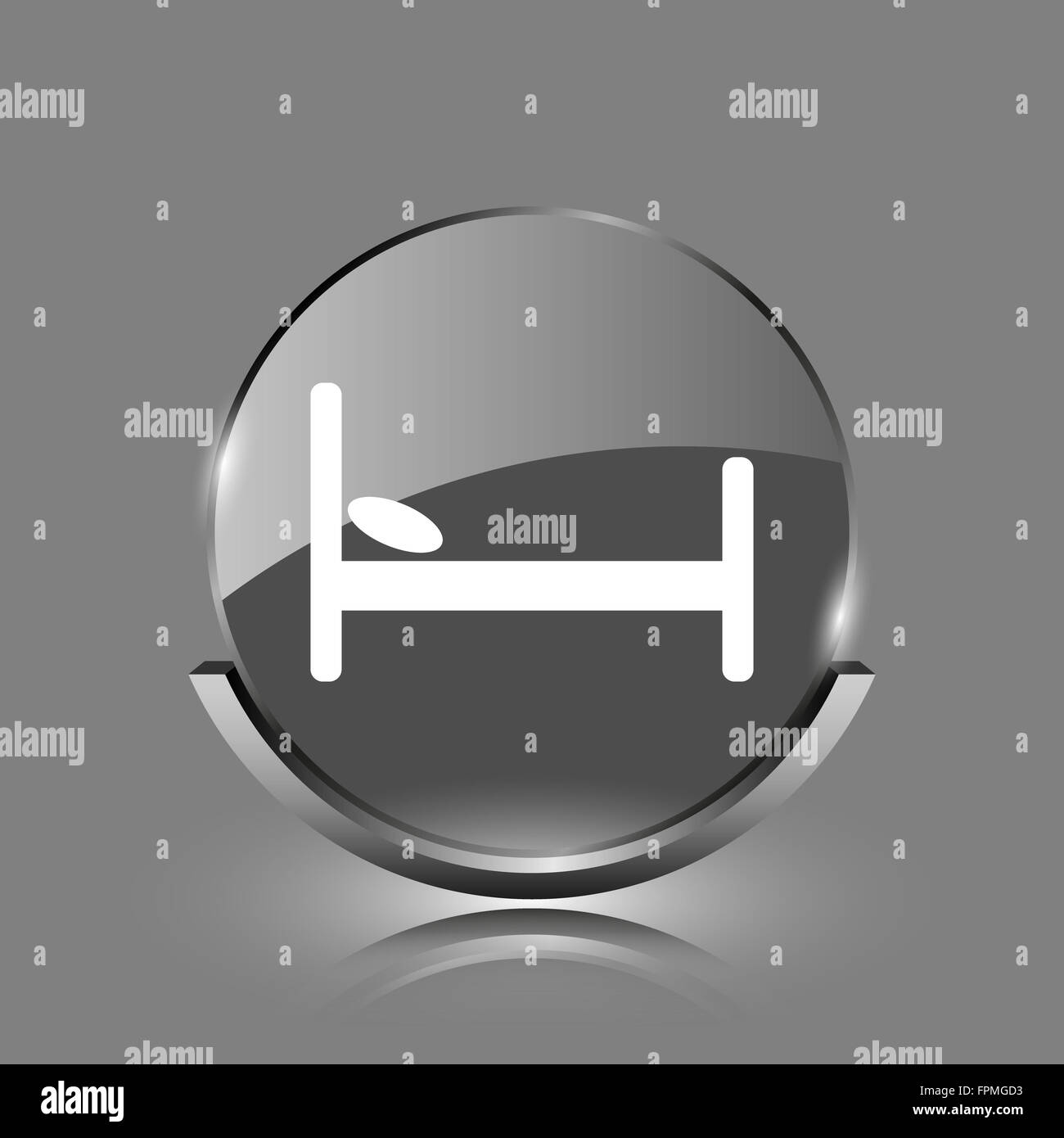 Hotel icon. Shiny glossy internet button on grey background Stock Photo ...