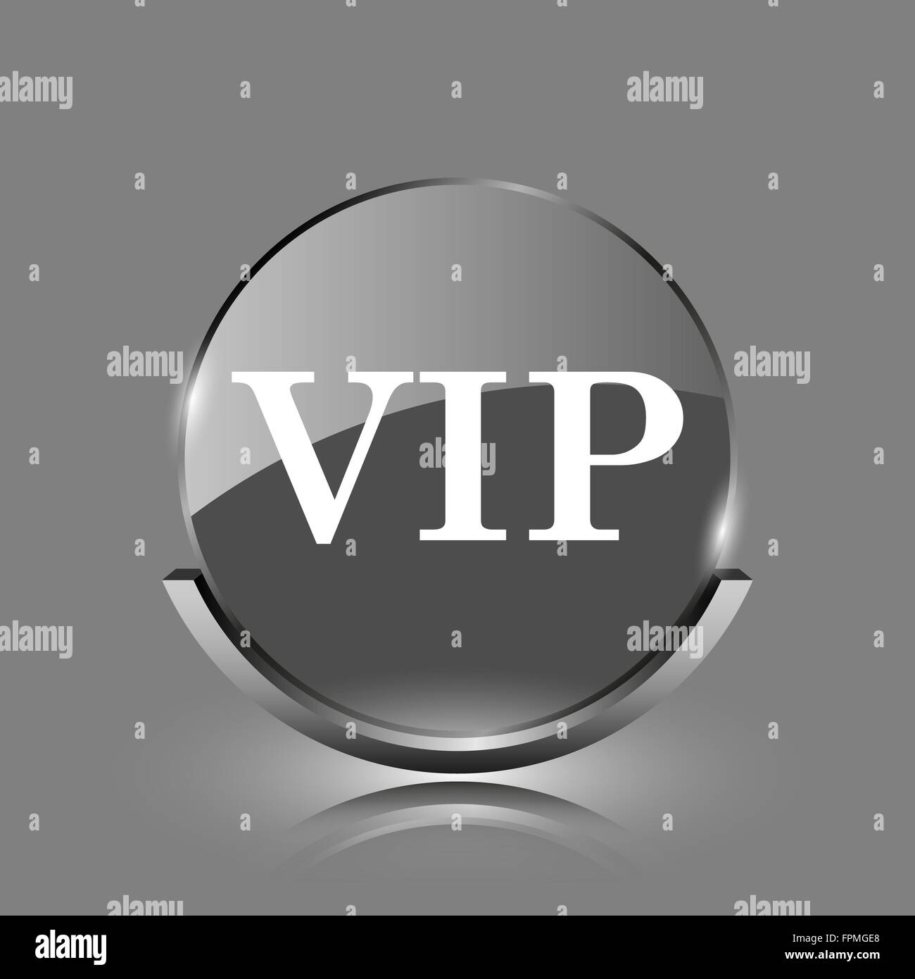 VIP icon. Shiny glossy internet button on grey background Stock Photo ...
