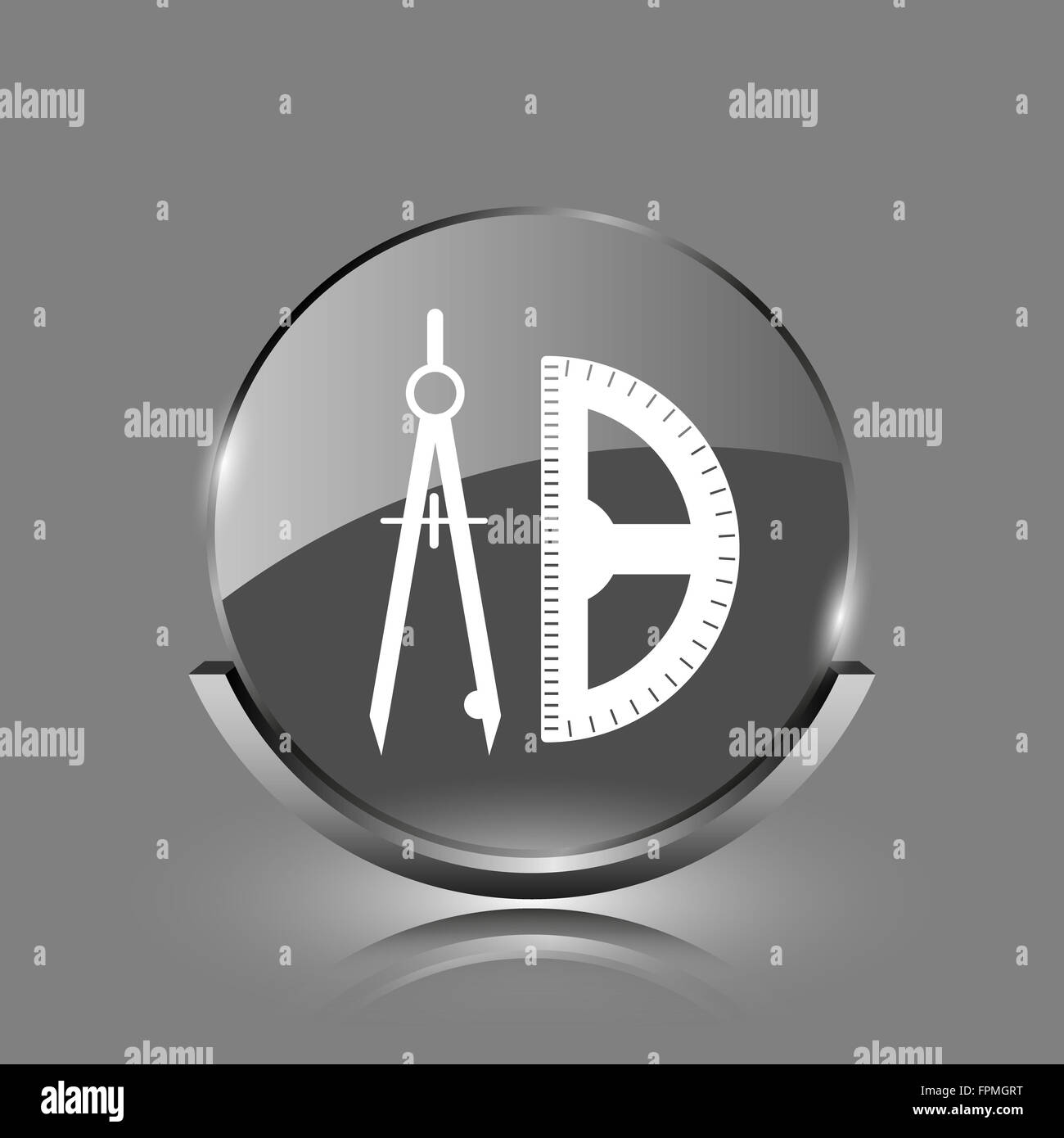E-learning icon. Shiny glossy internet button on grey background Stock ...