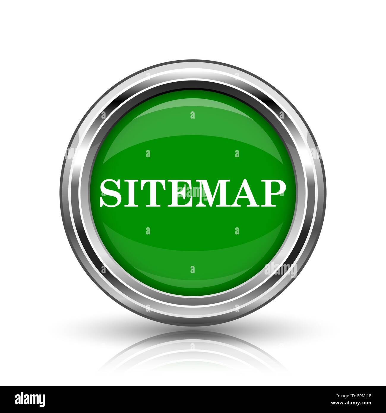 Sitemap icon. Metallic internet button on white background Stock Photo ...