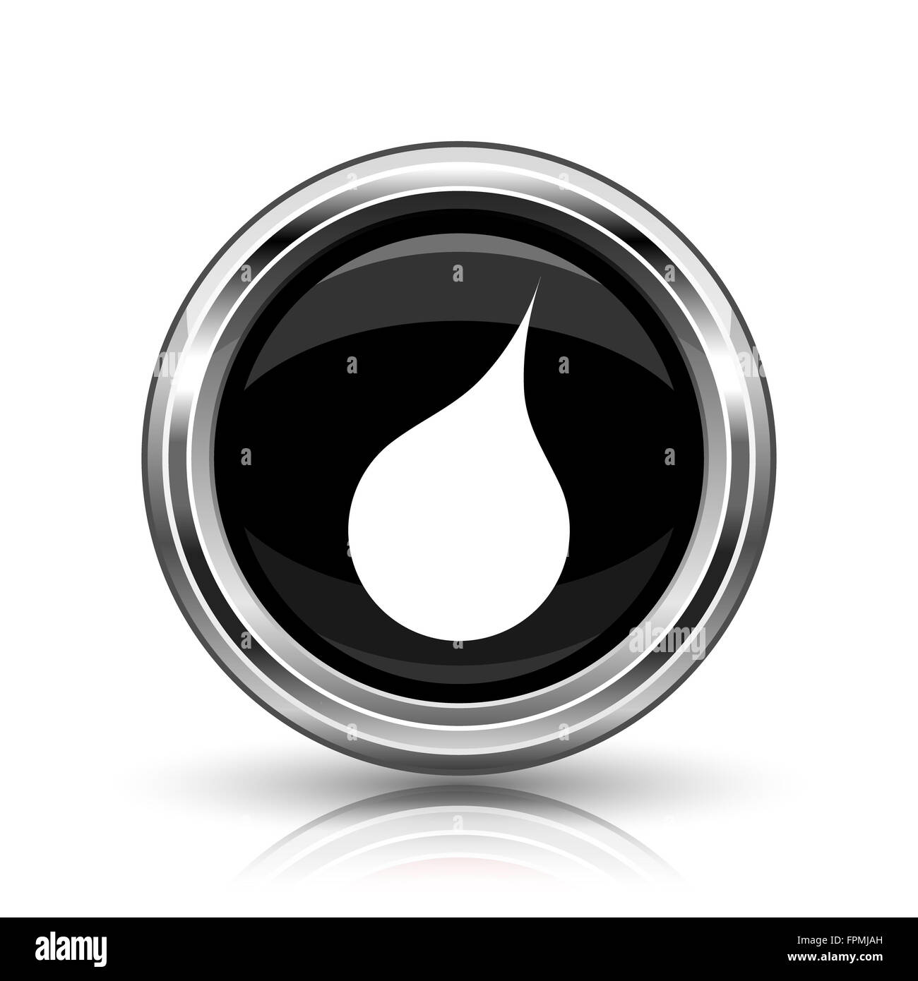 Rain icon. Metallic internet button on white background Stock Photo - Alamy