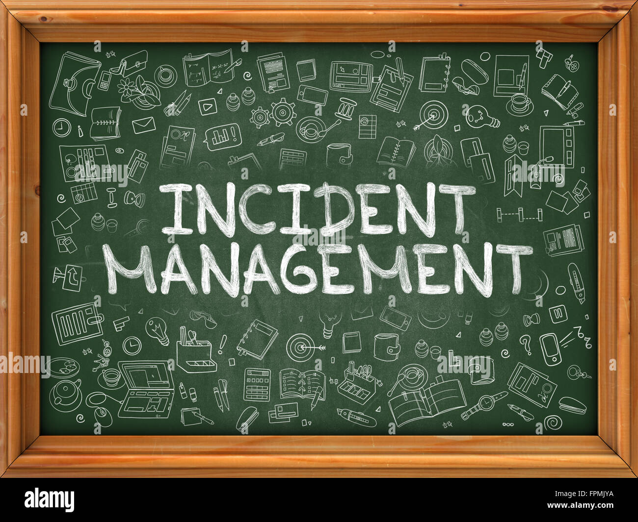 Hand Drawn Incident Management on Green Chalkboard Stock Photo - Alamy