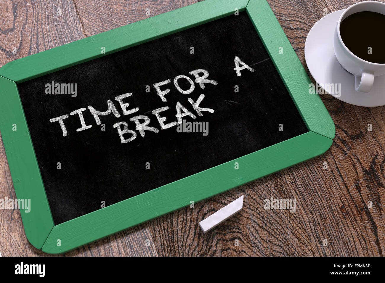 Time for Break Handwritten on Blackboard Stock Photo - Alamy