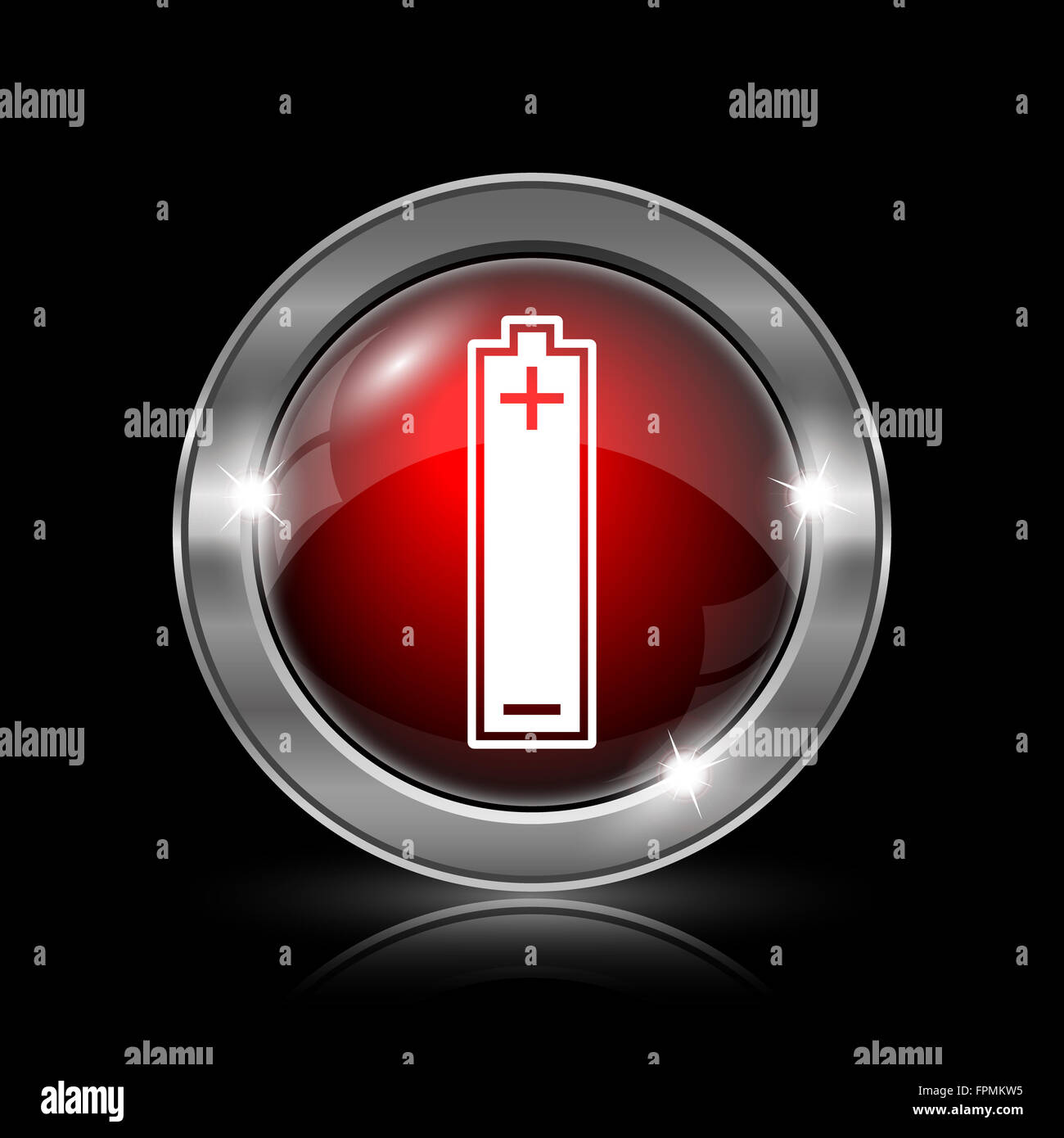 Battery icon red ribbon hi-res stock photography and images - Alamy