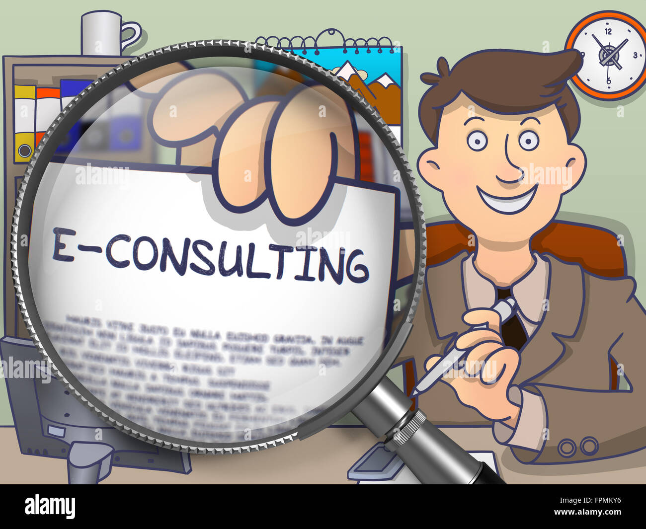 Consulting magnifier hi-res stock photography and images - Alamy