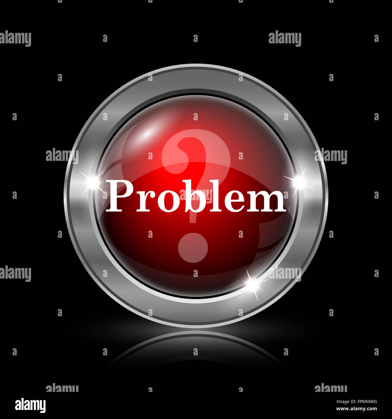 Problem icon metallic internet button hi-res stock photography and ...