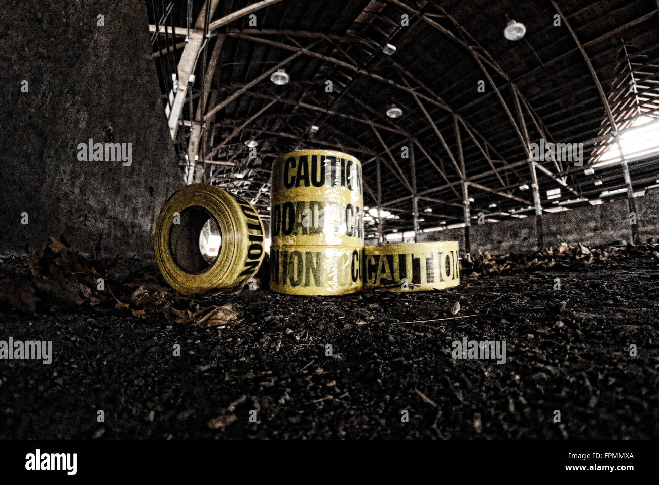 Caution tape building danger hi-res stock photography and images - Alamy