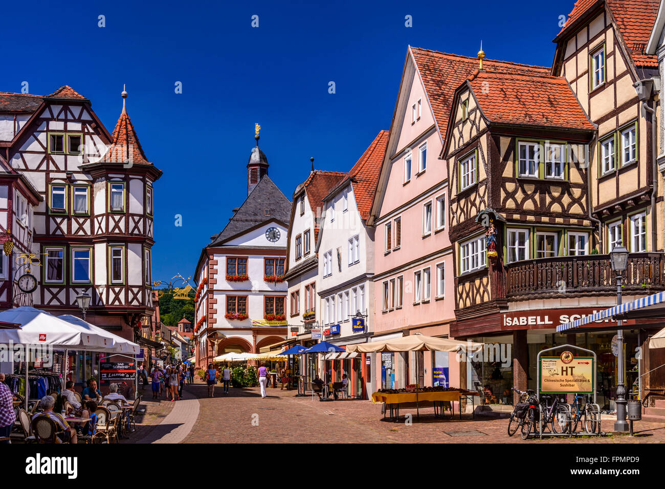 Germany, Bavaria, Lower Franconia, Mainfranken, Lohr at the Main, high ...