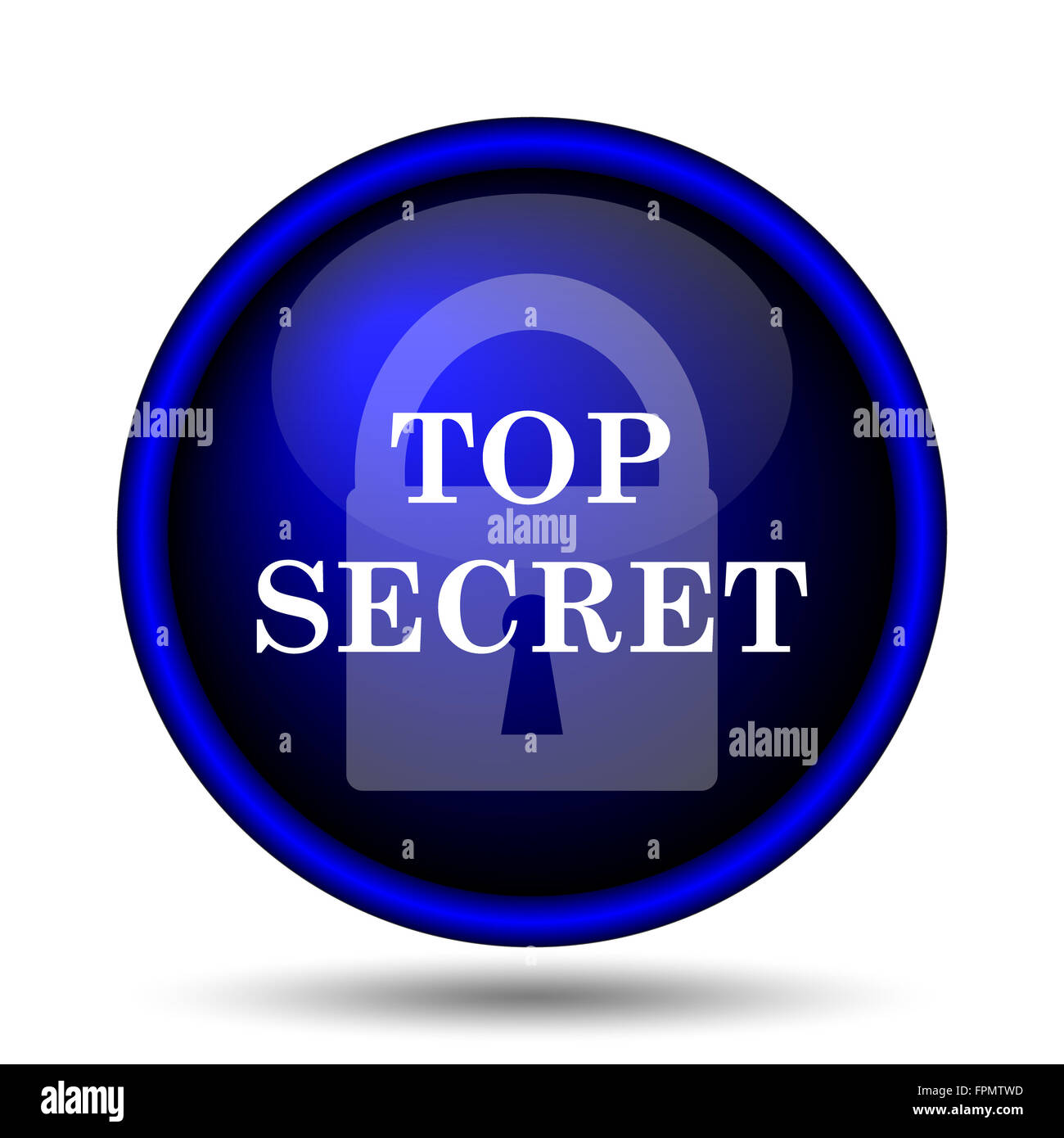 Top secret icon. Internet button on white background Stock Photo - Alamy
