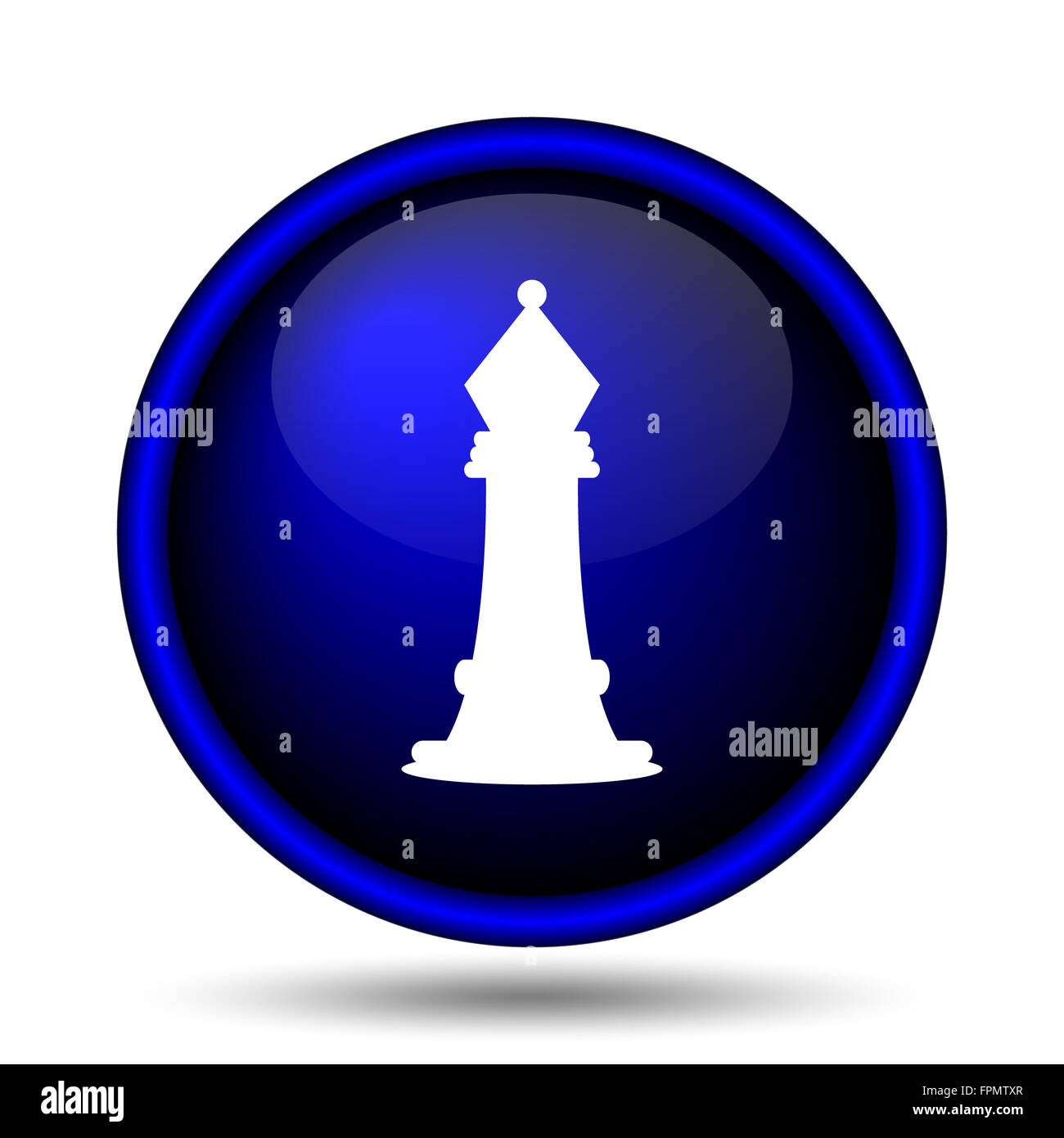 Chess icon. Internet button on white background Stock Photo - Alamy