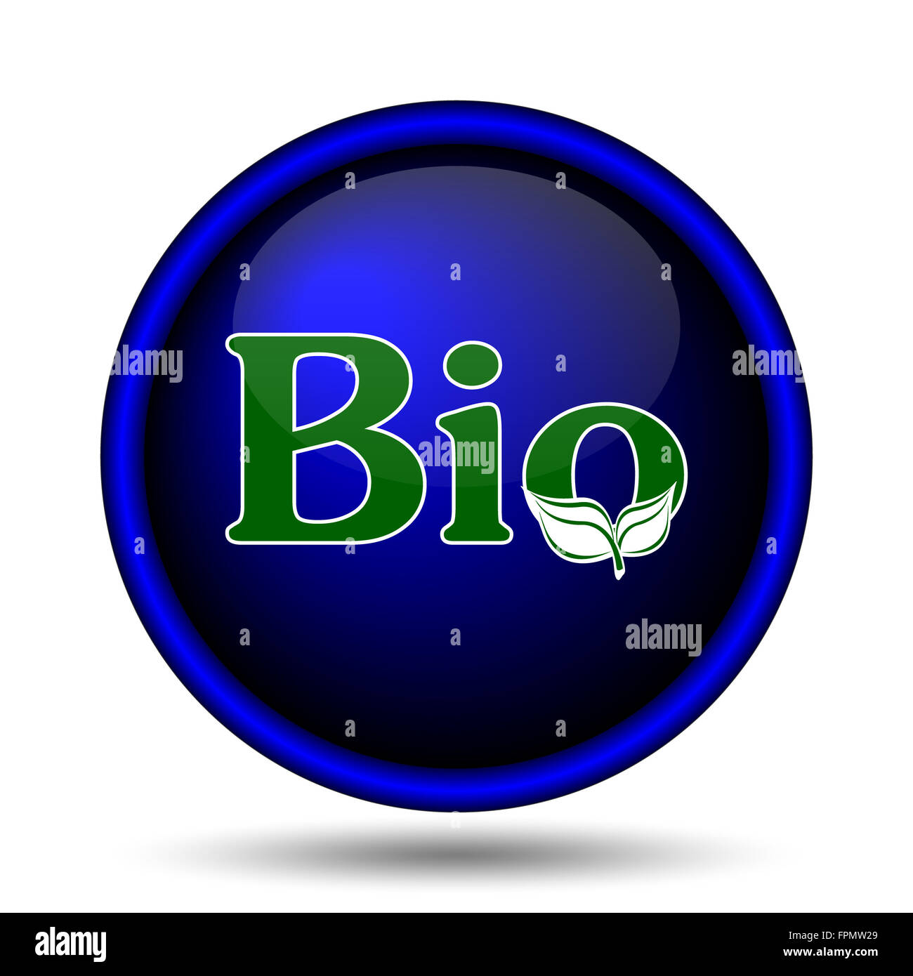 Bio icon. Internet button on white background Stock Photo - Alamy