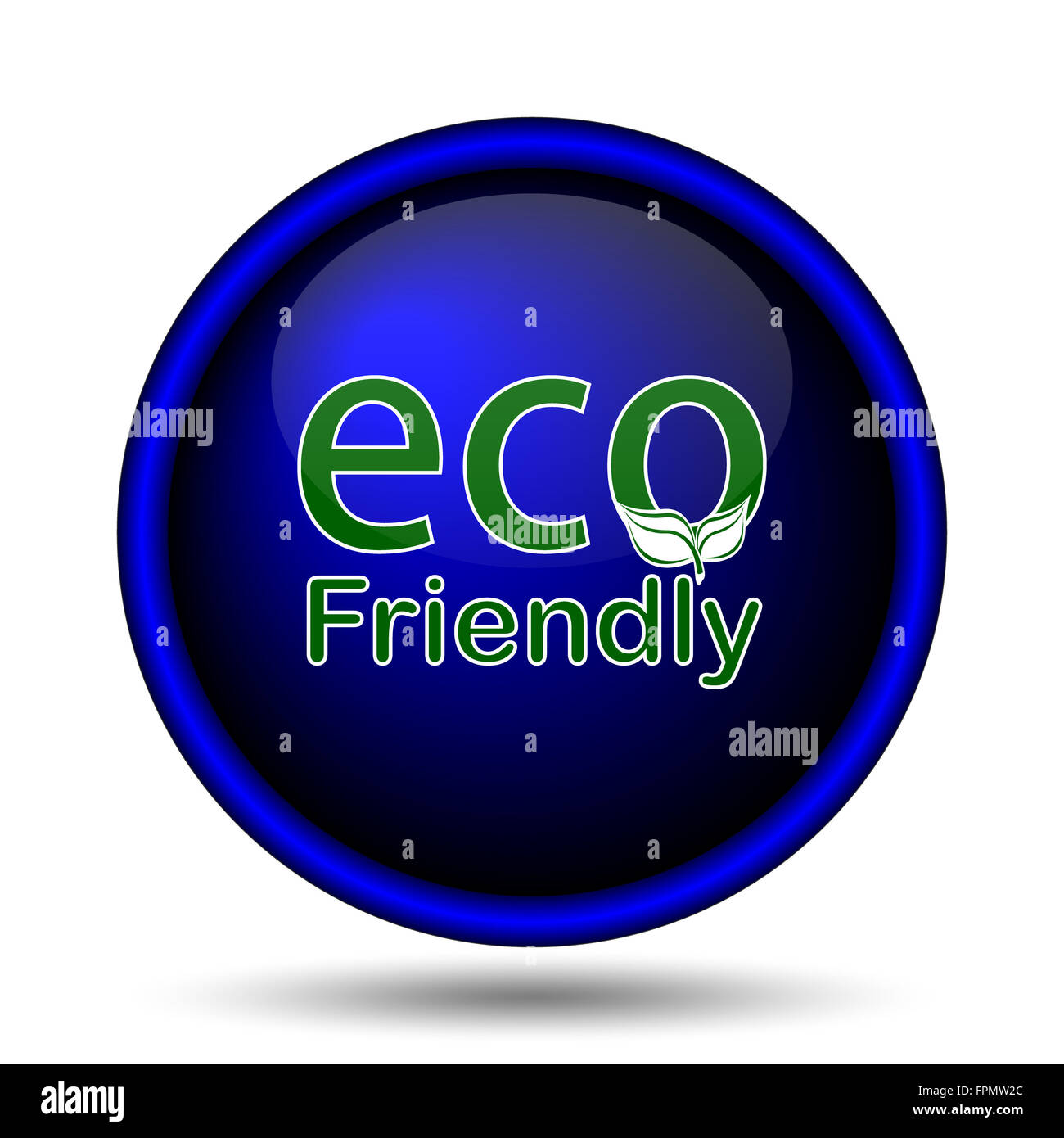 Eco Friendly icon. Internet button on white background Stock Photo - Alamy