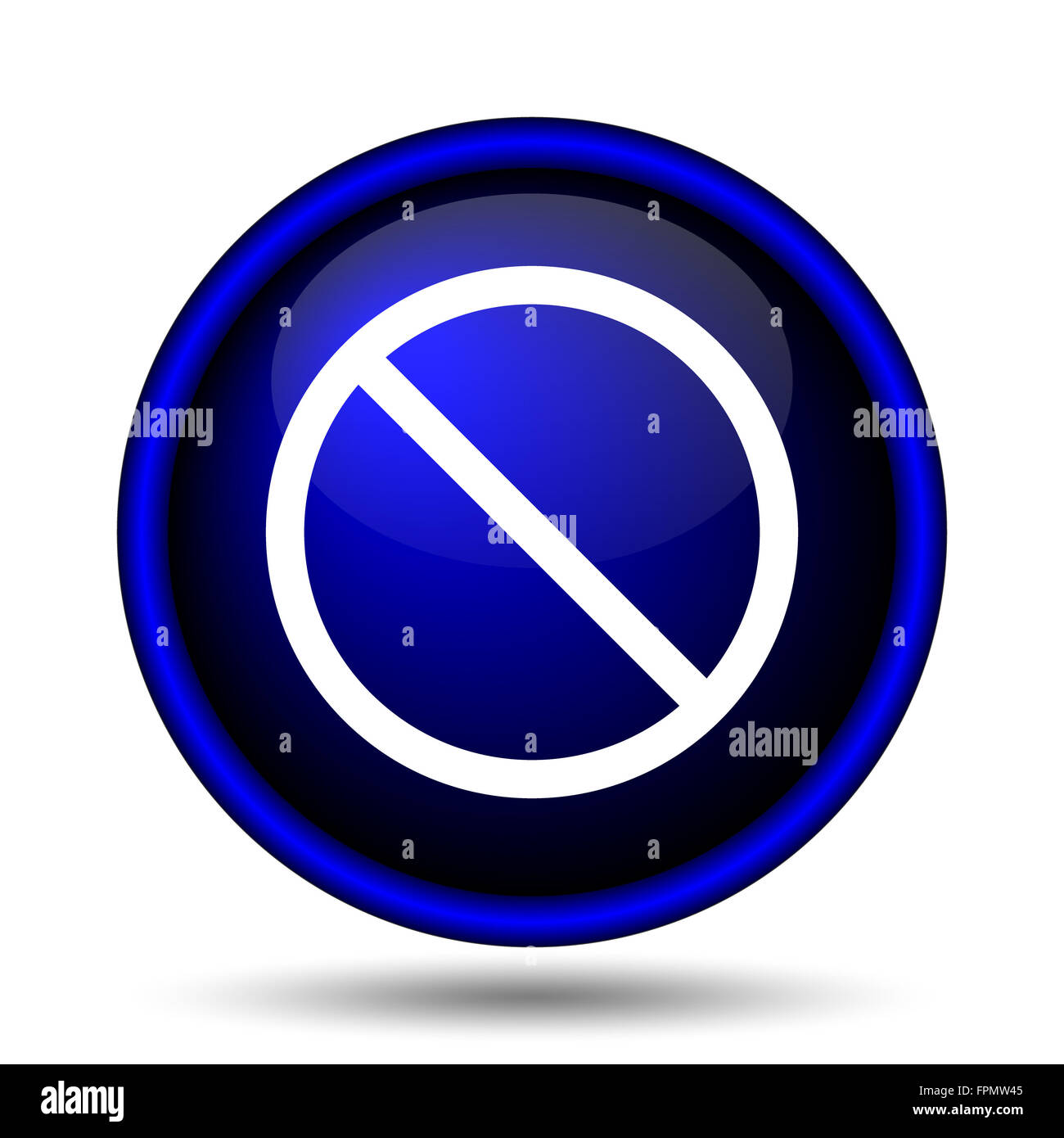 Forbidden icon. Internet button on white background Stock Photo - Alamy
