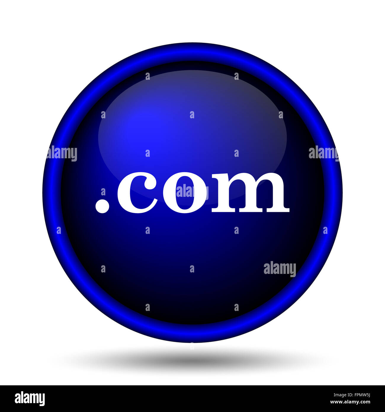.com icon. Internet button on white background Stock Photo - Alamy