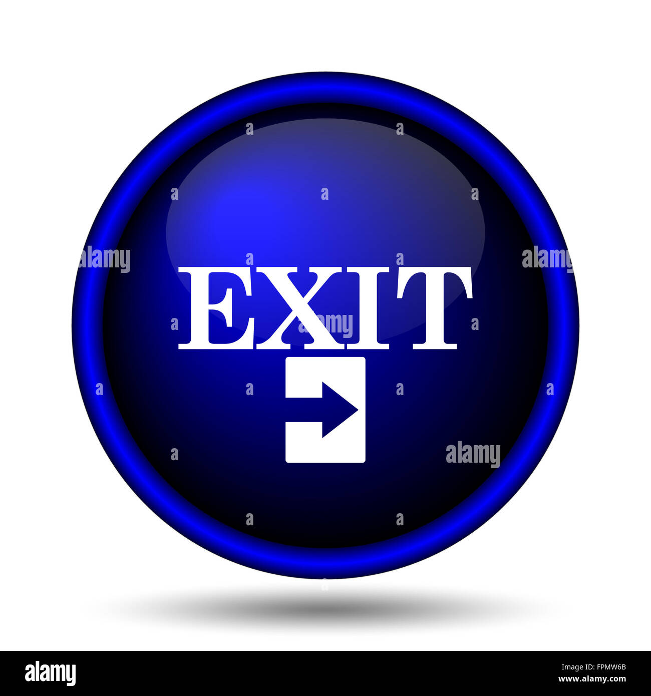 Exit icon. Internet button on white background Stock Photo - Alamy