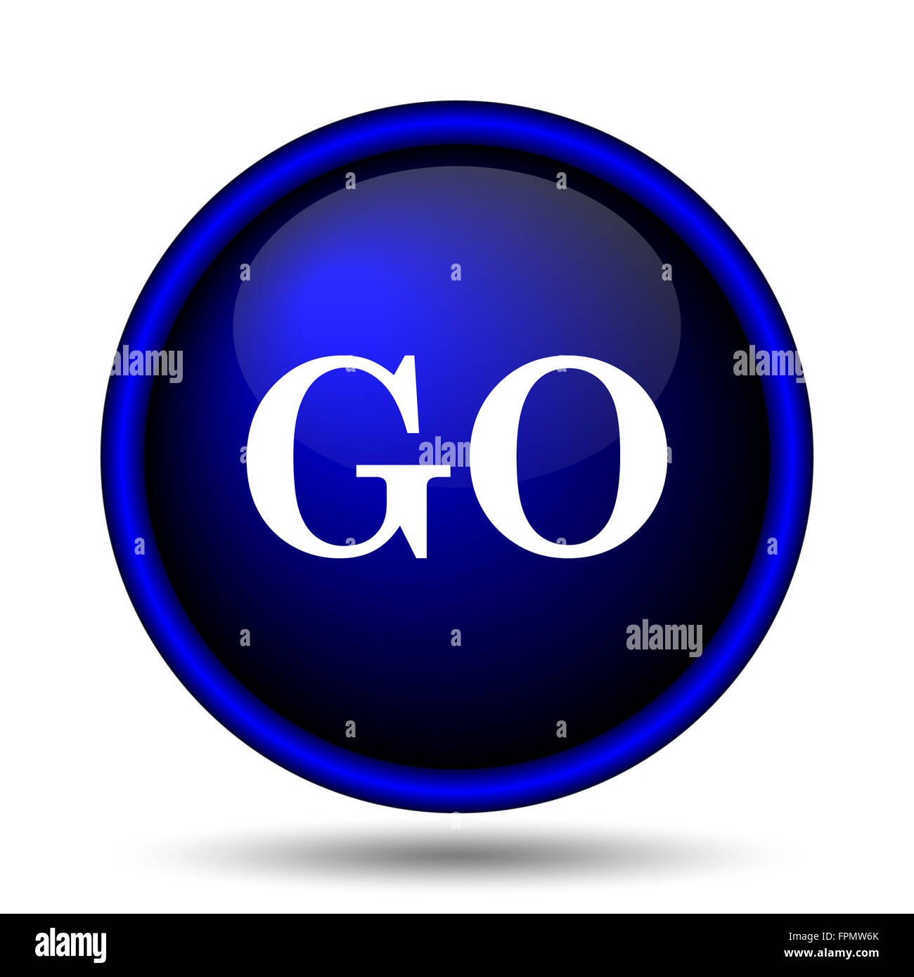 GO icon. Internet button on white background Stock Photo - Alamy
