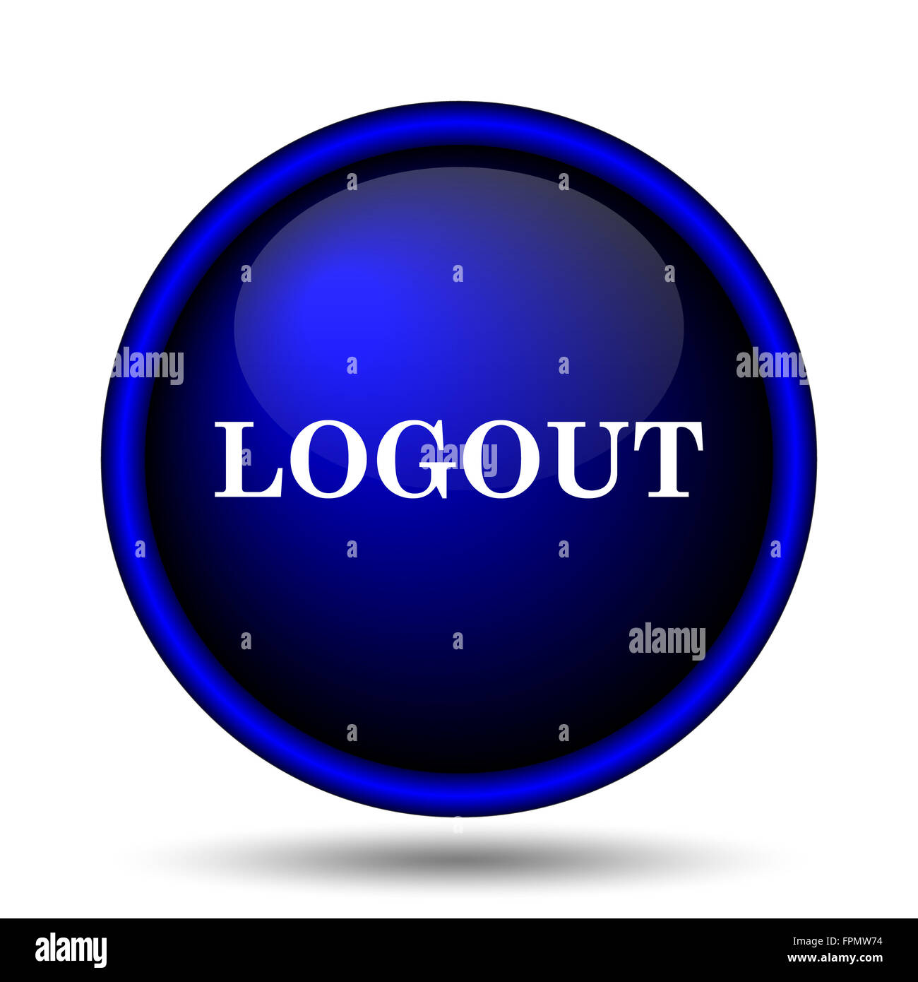 Logout icon. Internet button on white background Stock Photo - Alamy