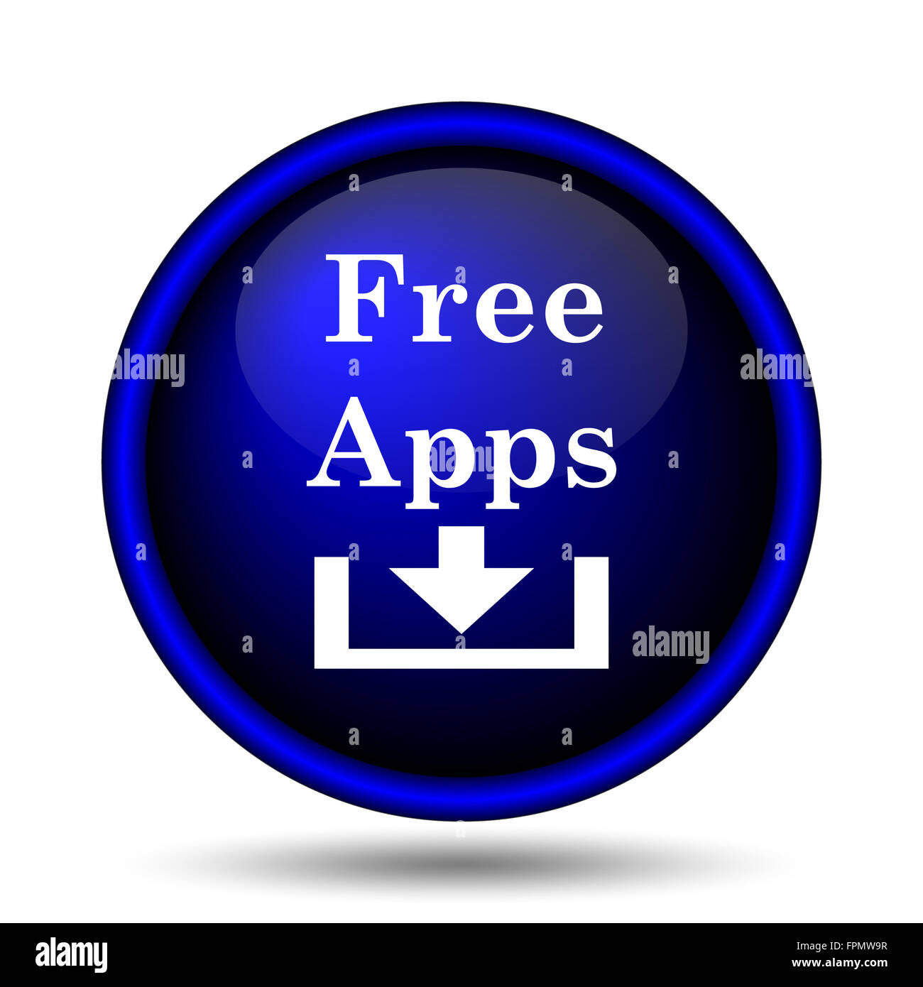 Free apps icon. Internet button on white background Stock Photo - Alamy