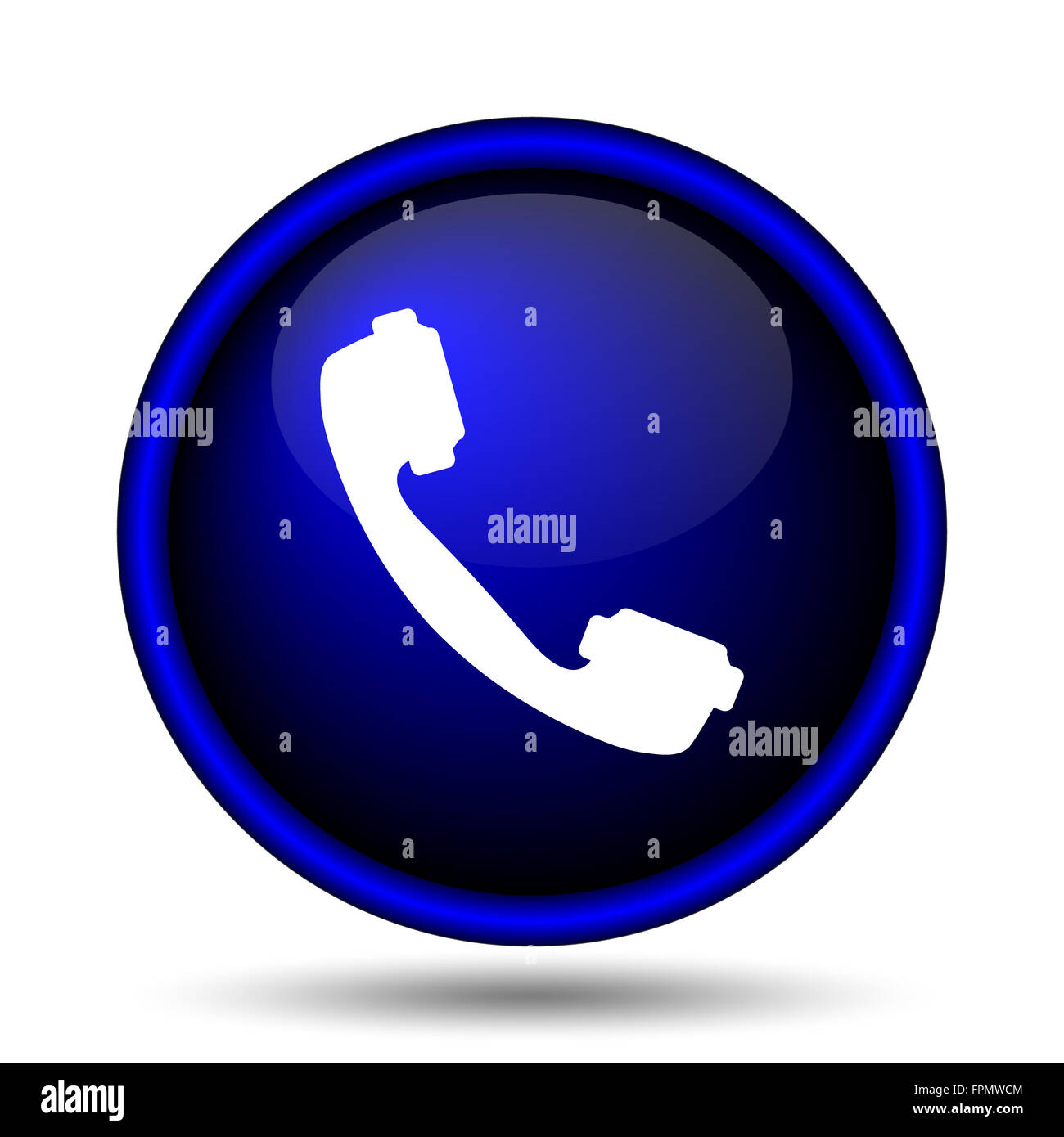 Phone icon. Internet button on white background Stock Photo - Alamy