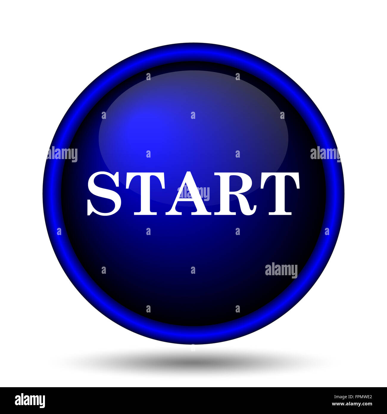 Start icon. Internet button on white background Stock Photo - Alamy