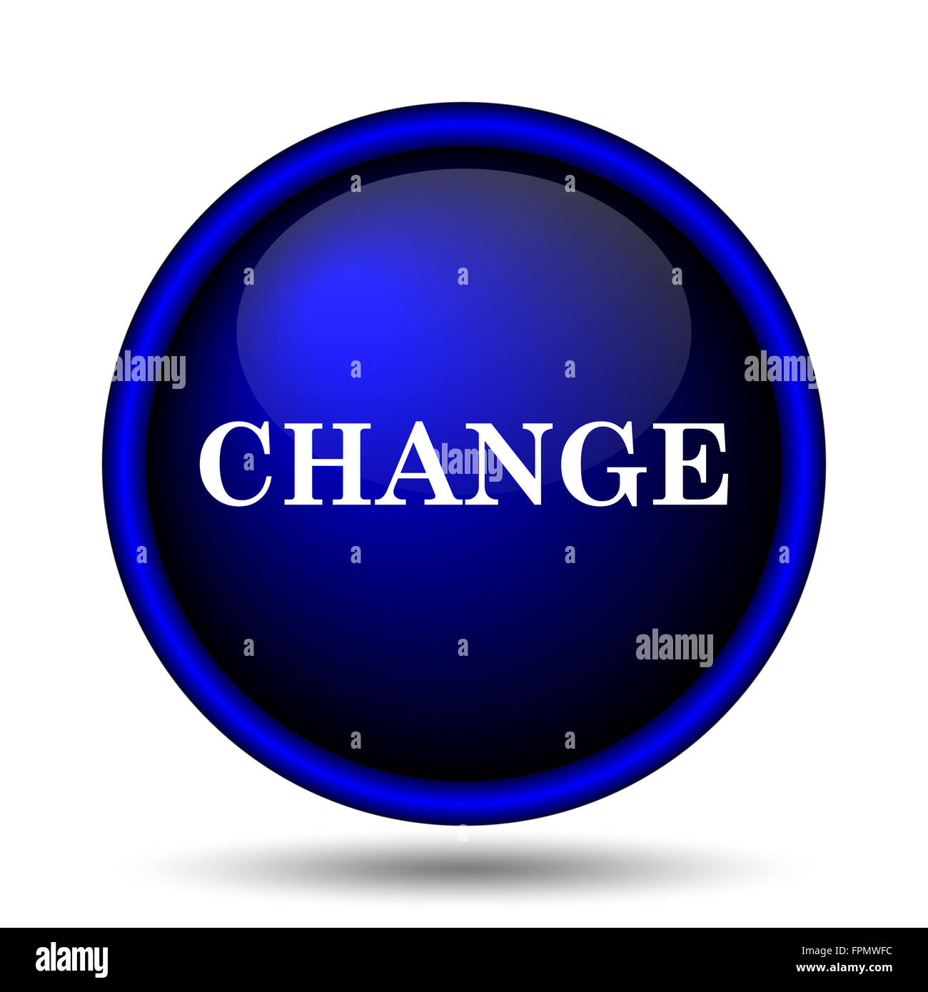 Change icon. Internet button on white background Stock Photo - Alamy