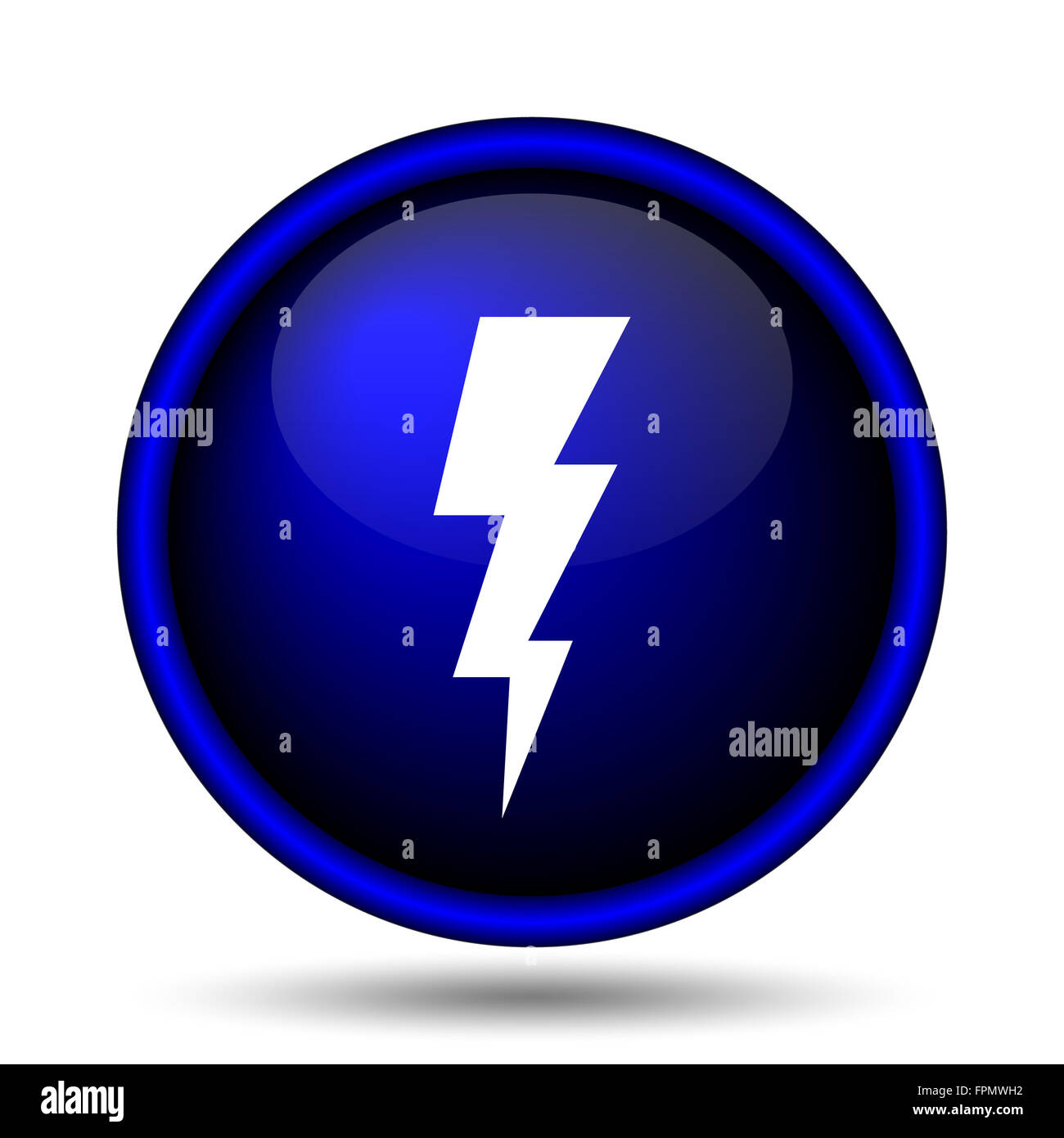 Lightning icon. Internet button on white background Stock Photo - Alamy
