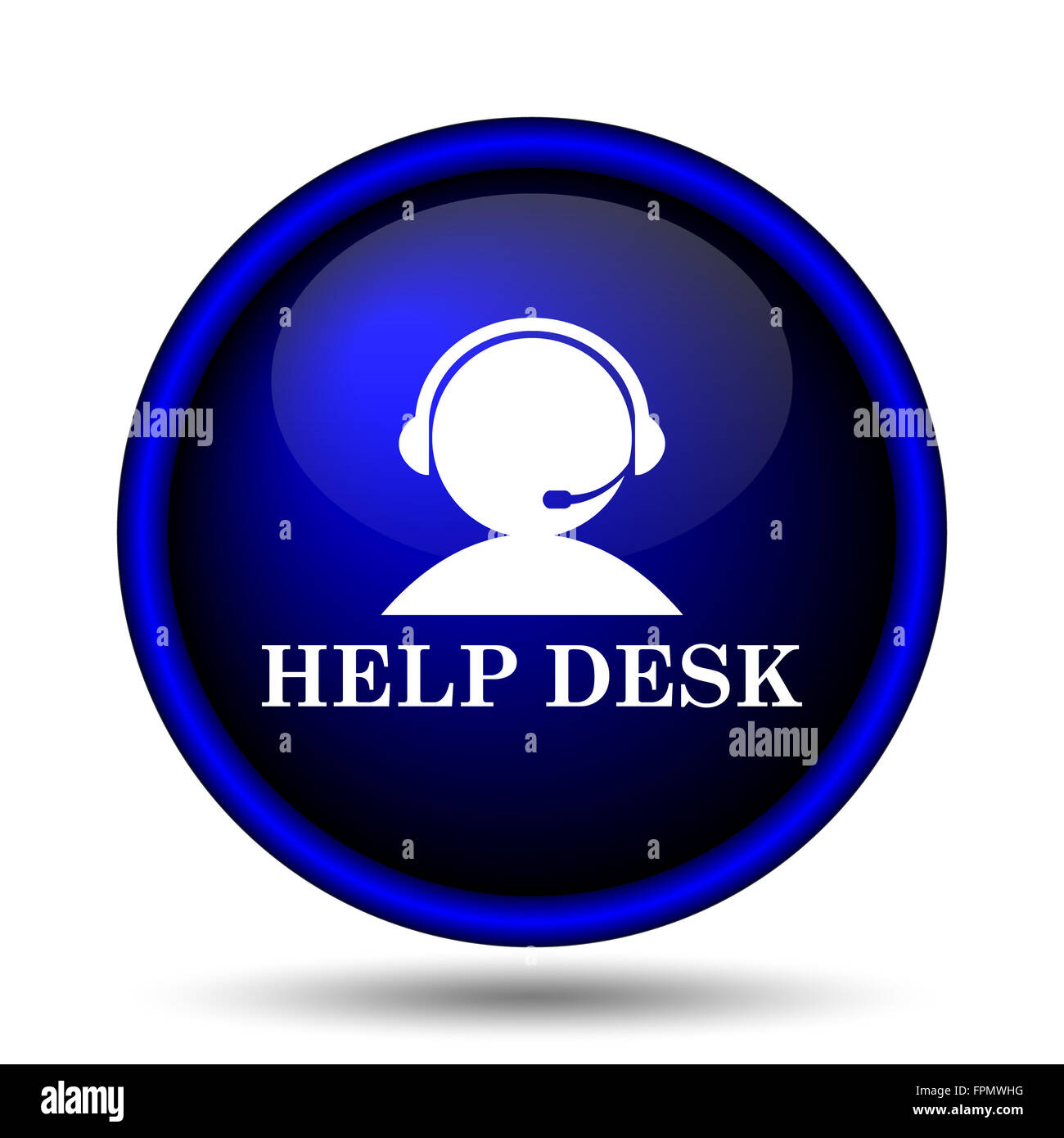 Helpdesk icon. Internet button on white background Stock Photo - Alamy