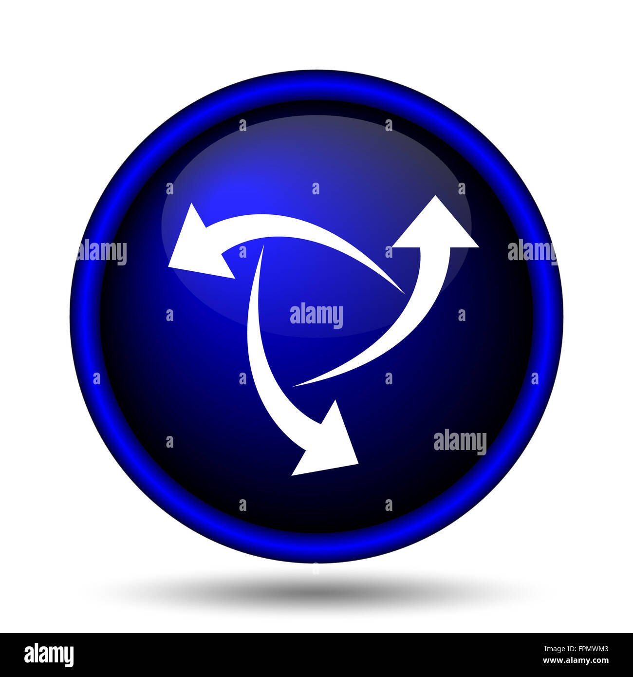 Change icon. Internet button on white background Stock Photo - Alamy