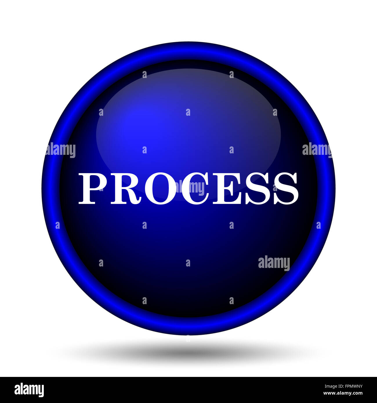 Process icon. Internet button on white background Stock Photo - Alamy