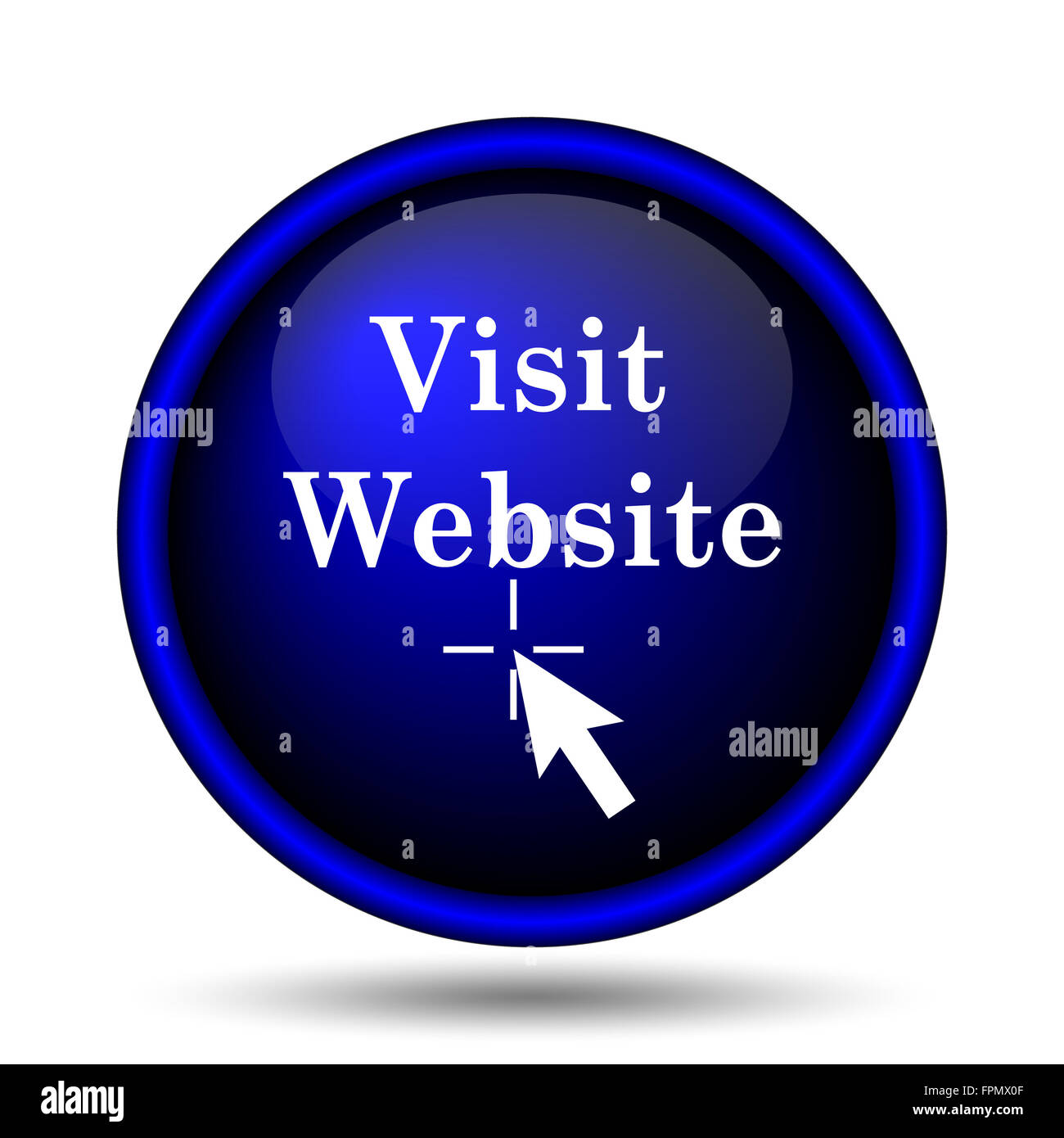 Visit website icon. Internet button on white background Stock Photo - Alamy