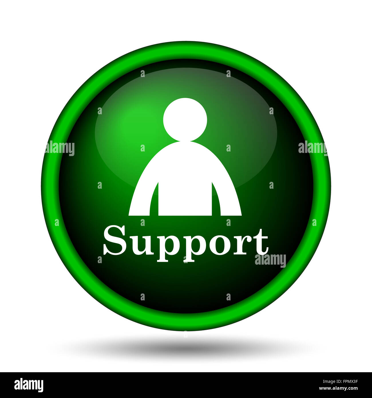 Support icon. Internet button on white background Stock Photo - Alamy