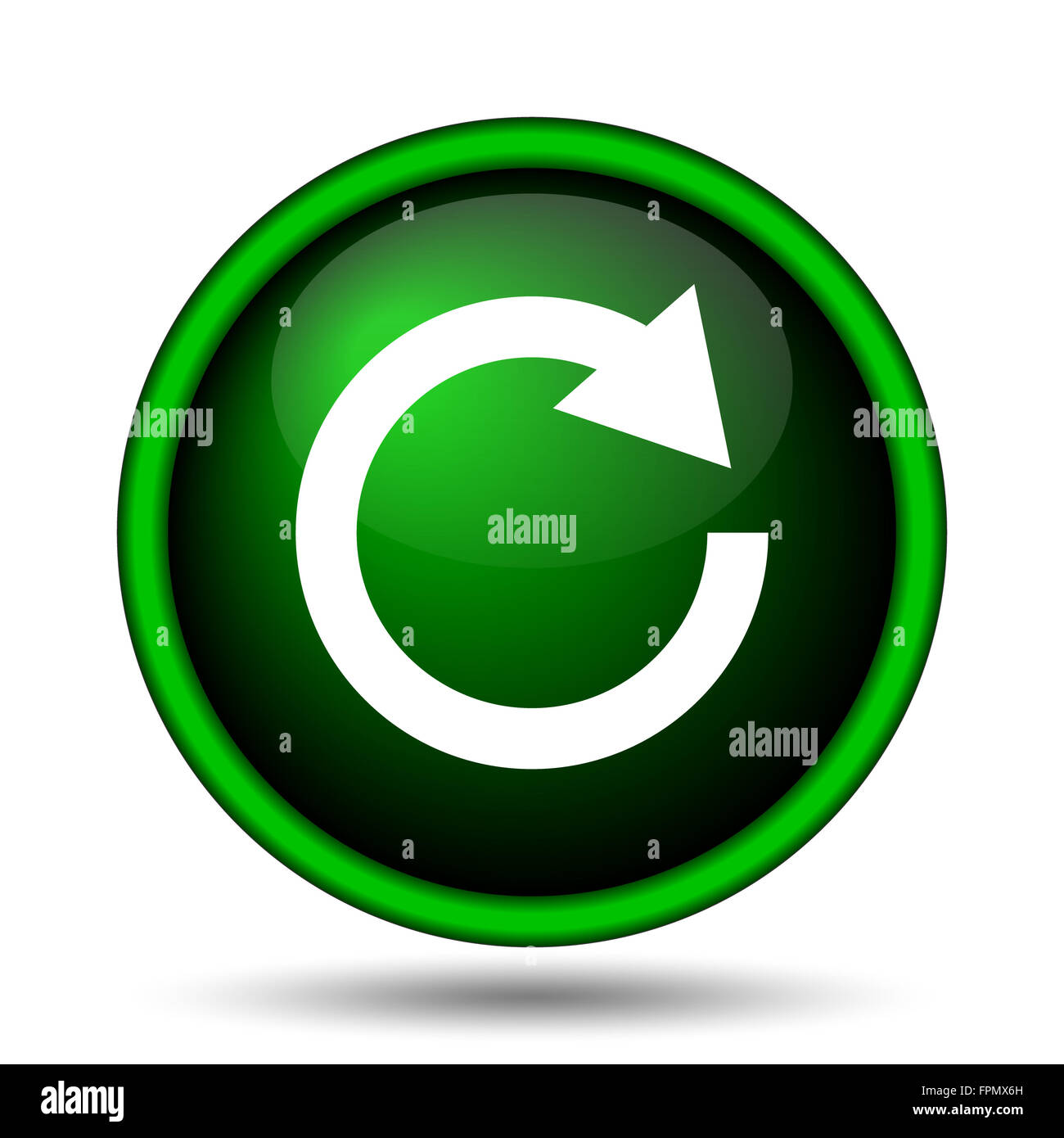 Reload one arrow icon. Internet button on white background Stock Photo ...