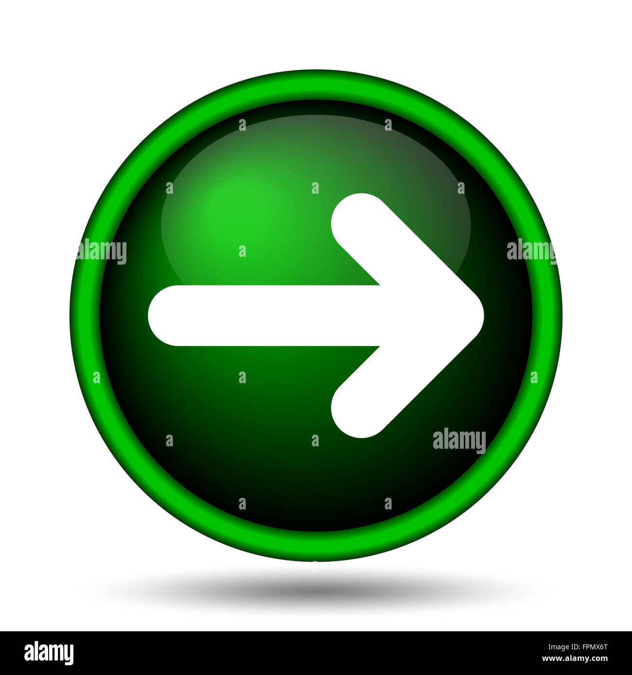 Right arrow icon. Internet button on white background Stock Photo - Alamy