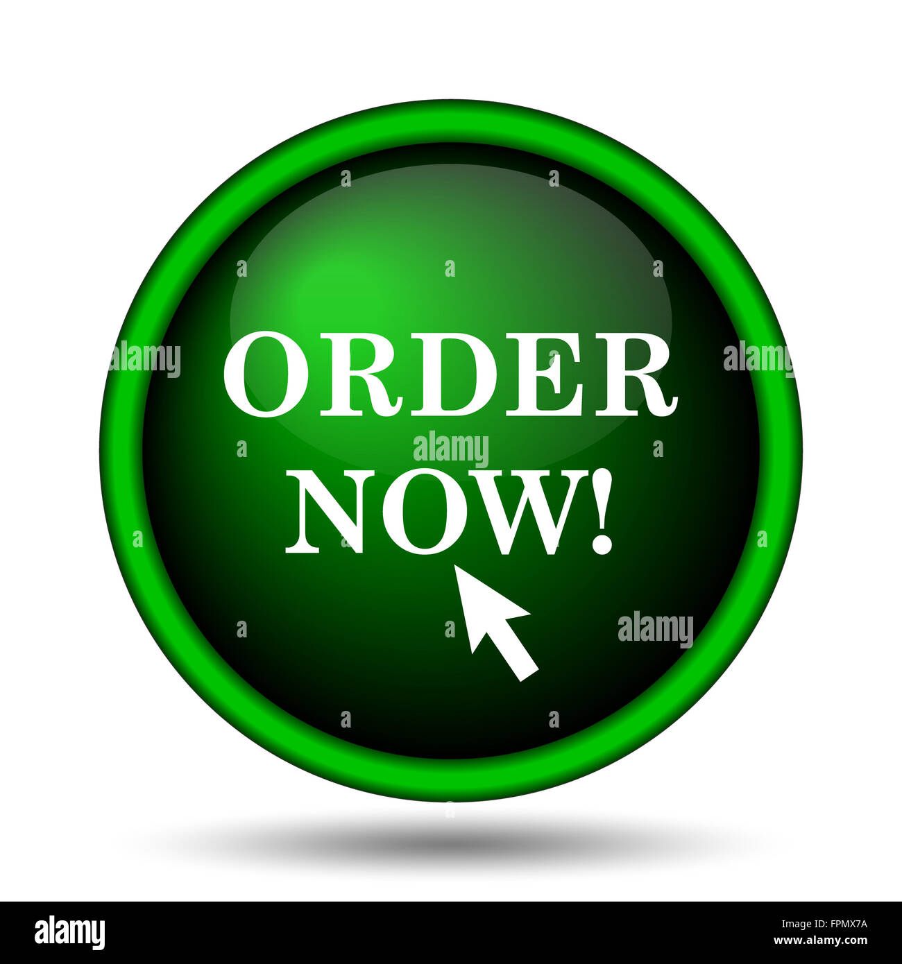 Order now icon. Internet button on white background Stock Photo - Alamy