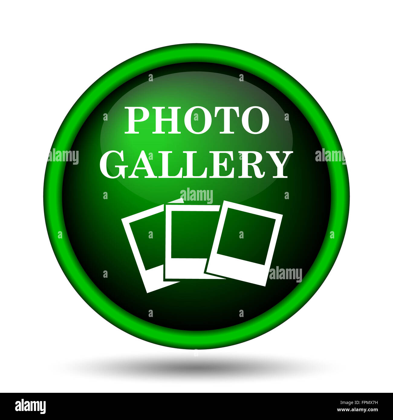 Photo gallery icon. Internet button on white background Stock Photo - Alamy