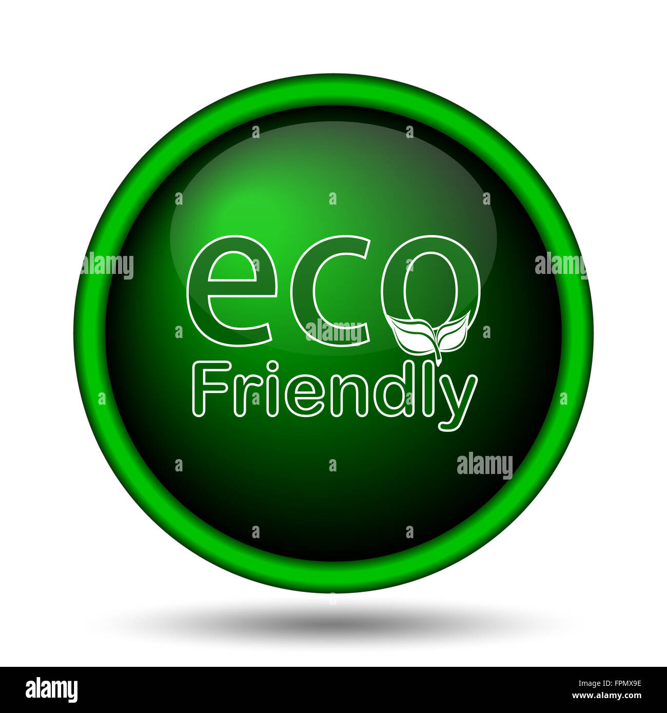 Eco Friendly icon. Internet button on white background Stock Photo - Alamy